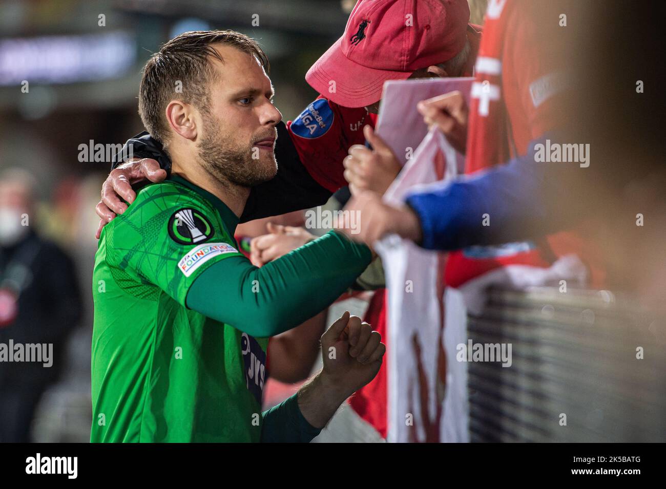 Silkeborg, Denmark. 06th Oct, 2022. Goalkeeper Nicolai Larsen of ... Silkeborg, Denmark. 06th Oct, 2022. Goalkeeper Nicolai Larsen of ...