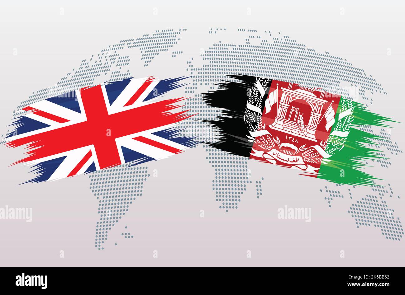 UK Great Britain and Afghanistan flags. The United Kingdom and ...