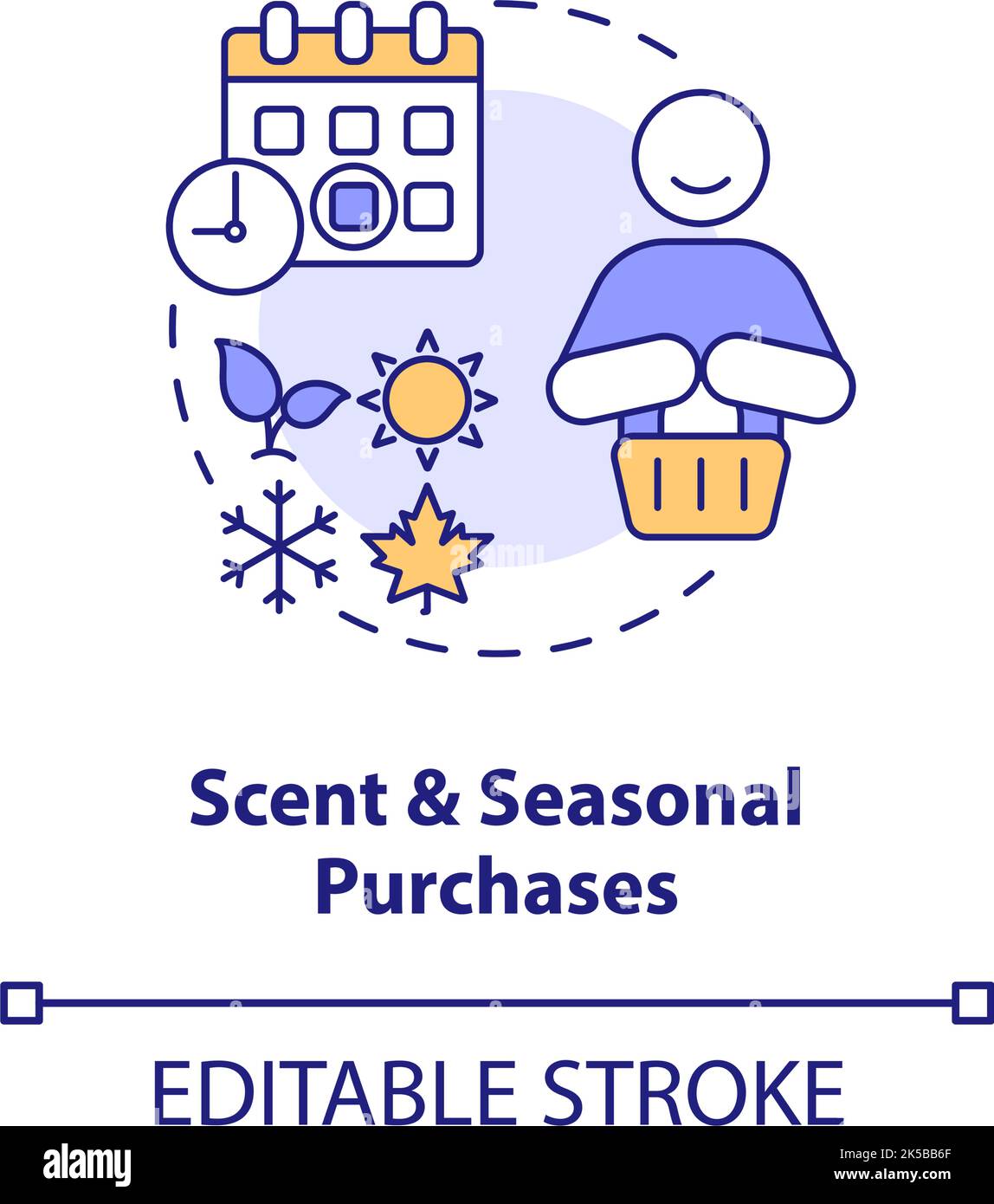 Scent and seasonal purchases concept icon Stock Vector Image & Art - Alamy