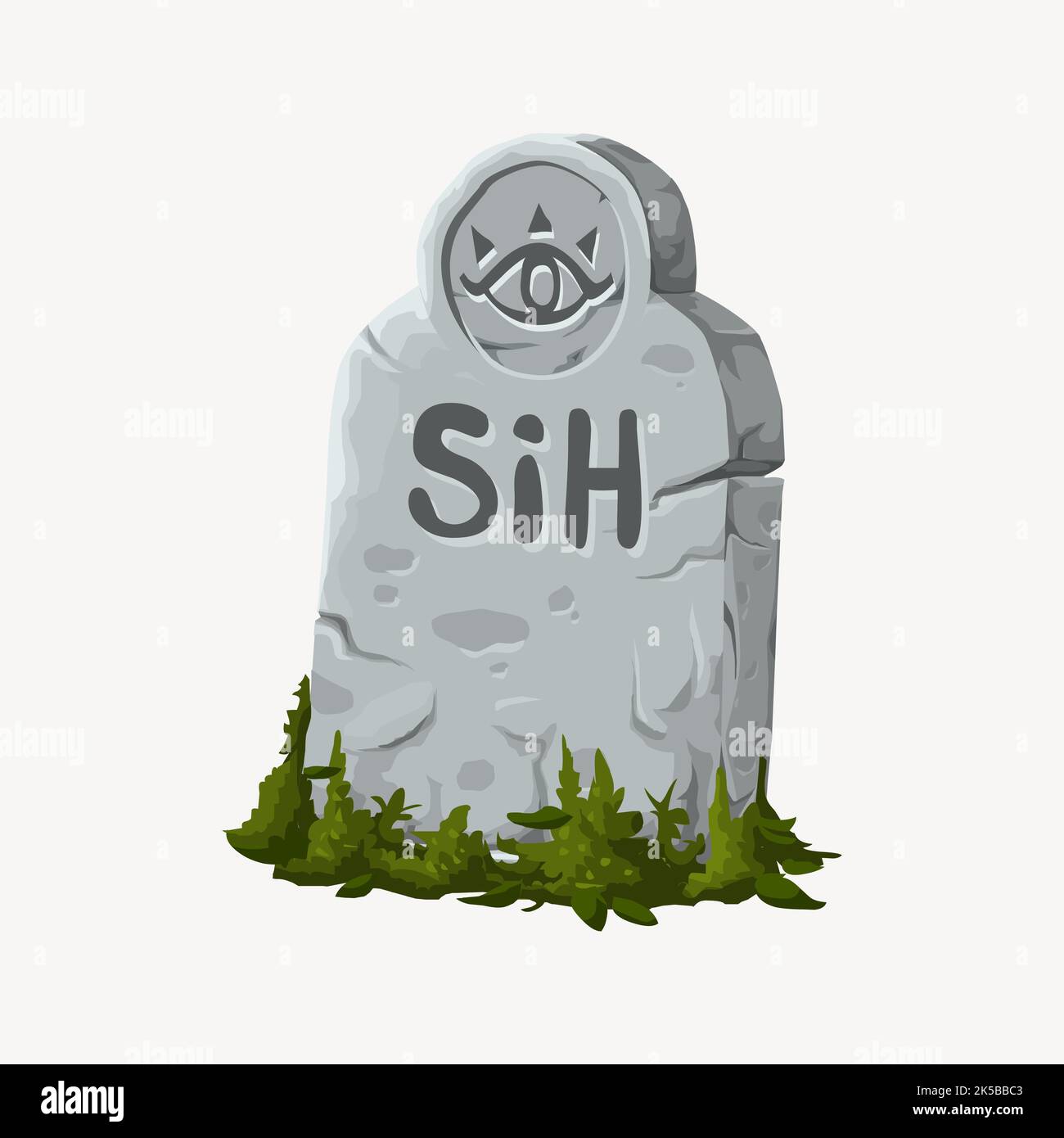 Tombstone clipart, Glitch game illustration vector Stock Vector Image ...
