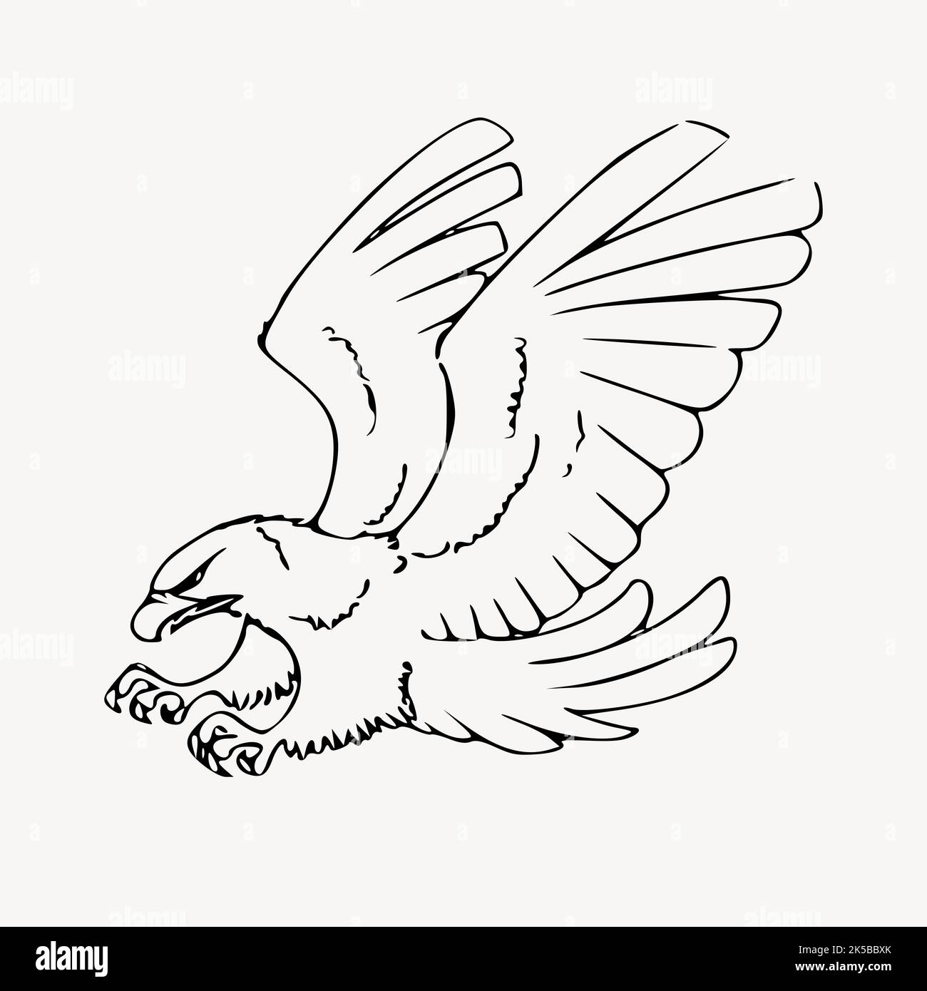Easy Flying Eagle Drawing