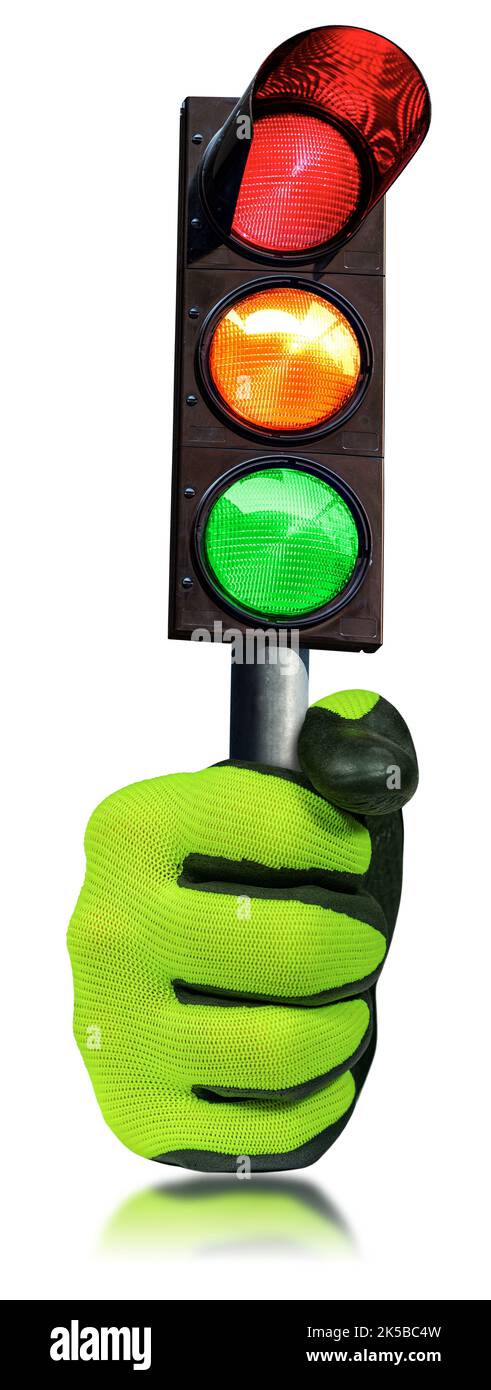 Manual traffic lights Cut Out Stock Images & Pictures - Alamy