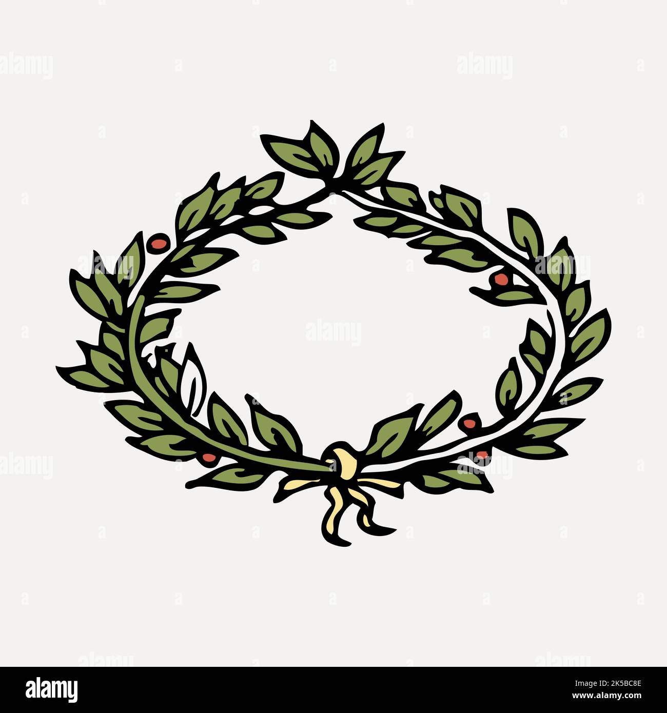Christmas laurel clipart, illustration vector Stock Vector Image & Art ...