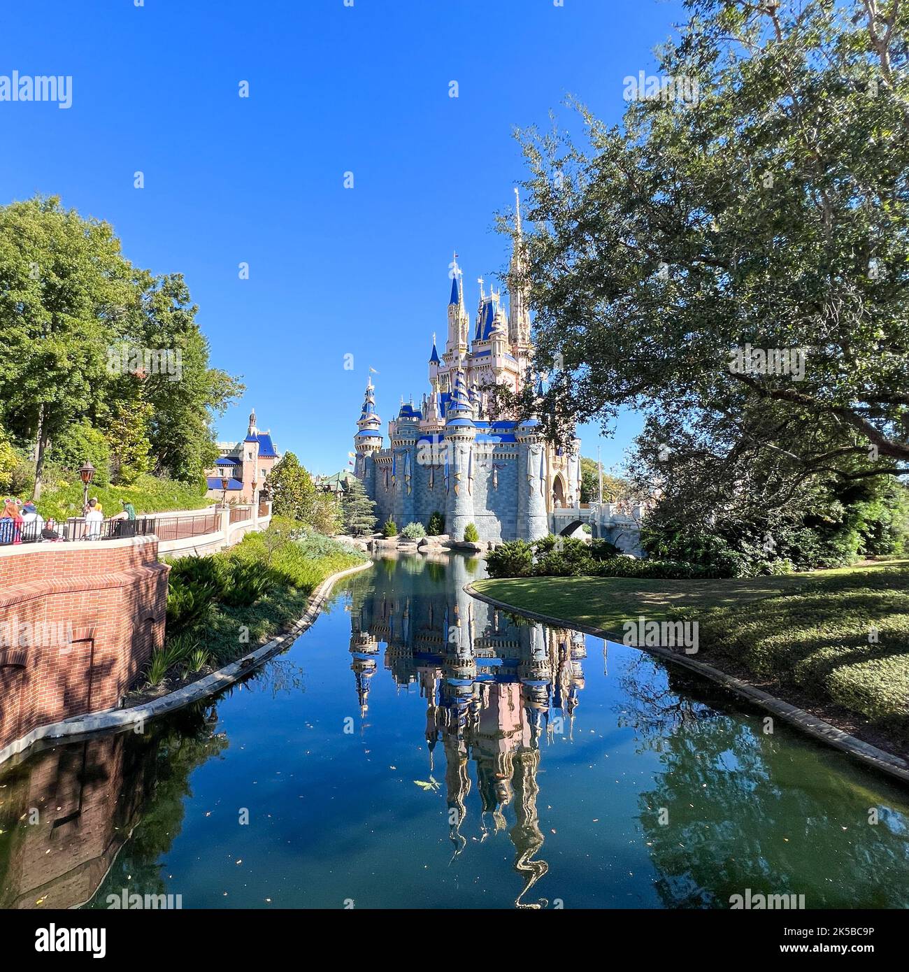 Orlando, FL USA - December 2, 2021 : A view of Cinderall Castle and the ...