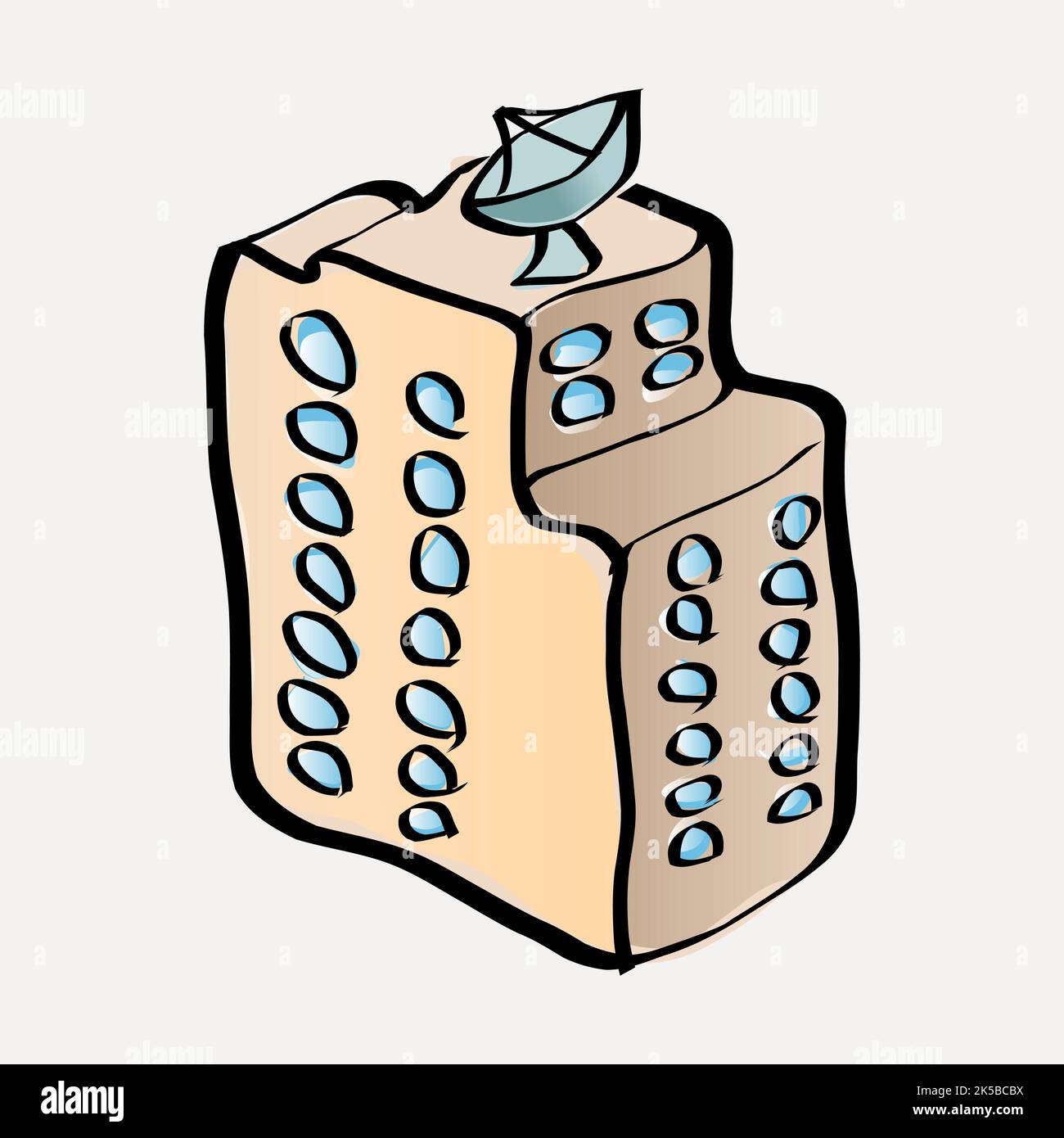Building doodle clipart, illustration vector Stock Vector Image & Art ...