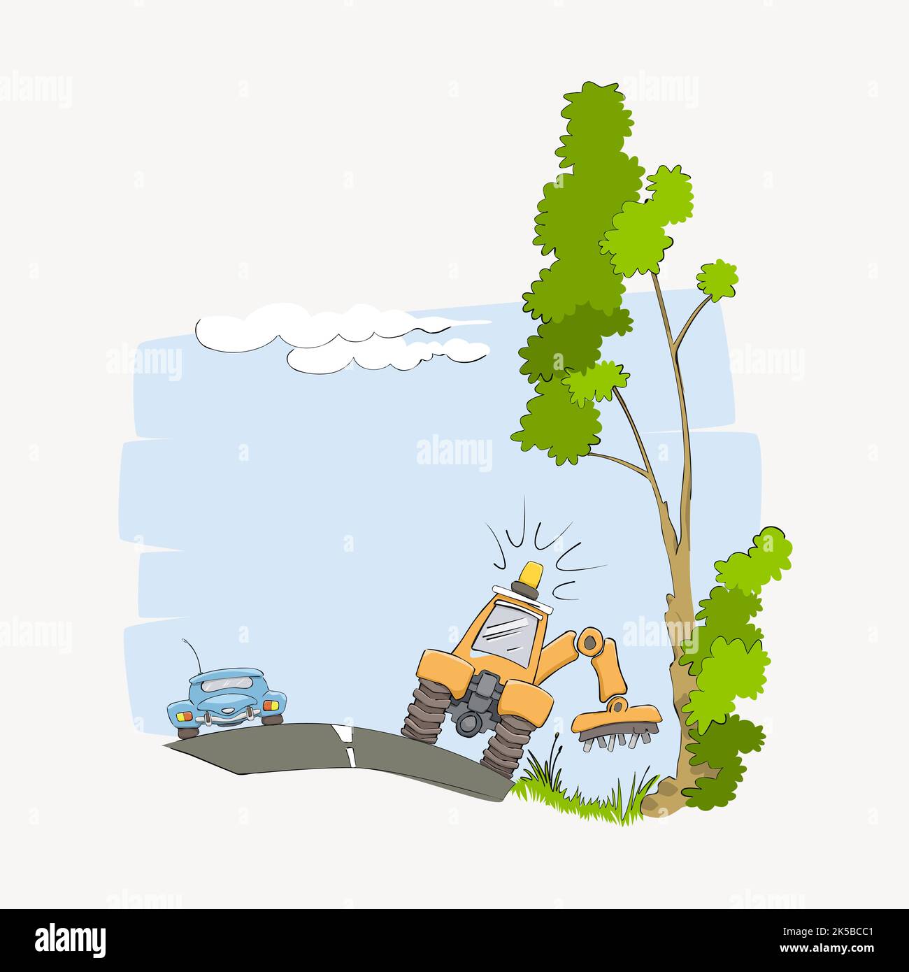 Road construction collage element, drawing illustration vector Stock ...