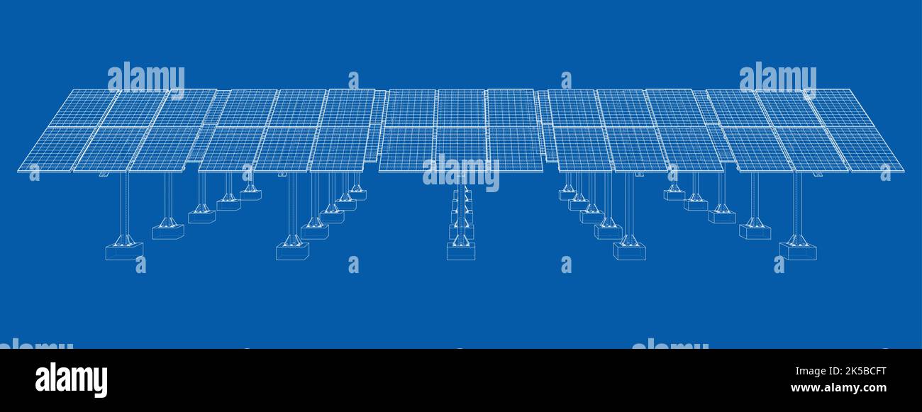 Solar Panel Field. Vector Stock Vector Image & Art - Alamy
