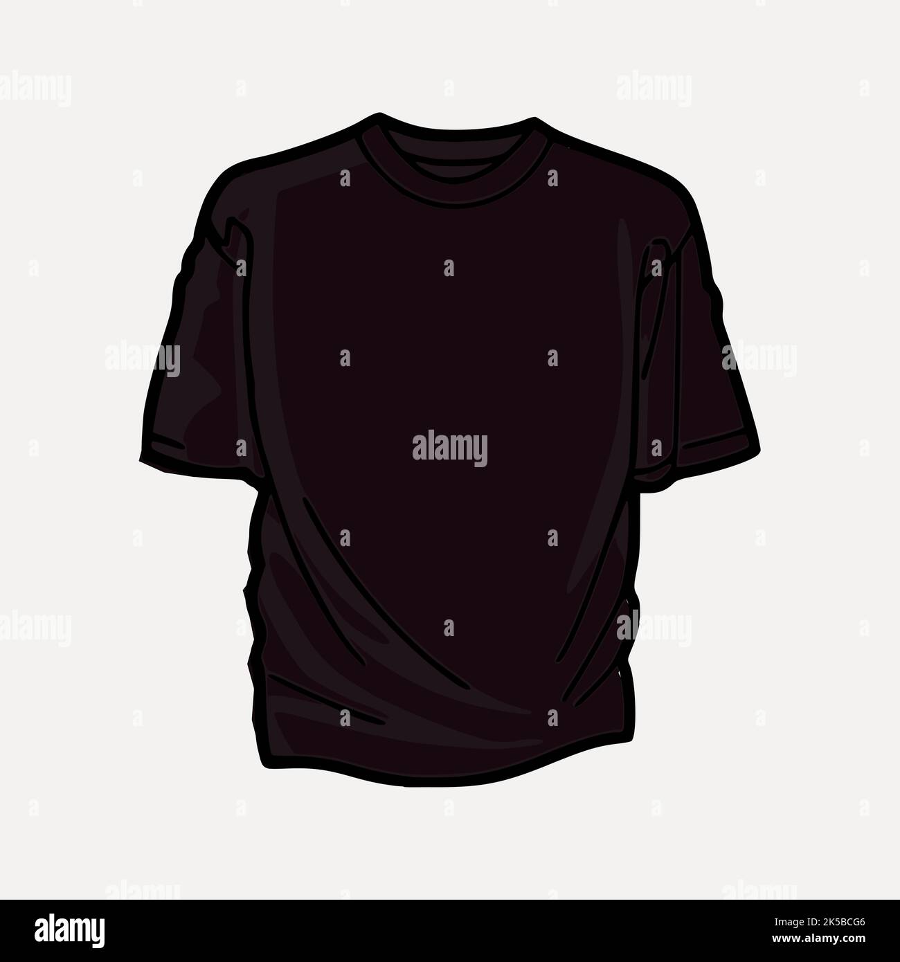 Black t-shirt clipart, apparel illustration vector Stock Vector Image ...