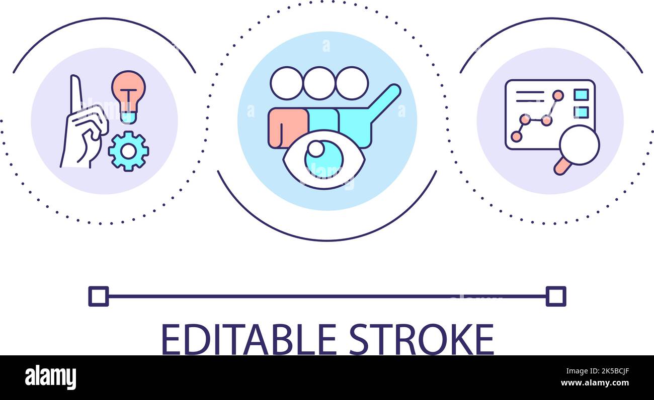 Research conclusion loop concept icon Stock Vector Image & Art - Alamy