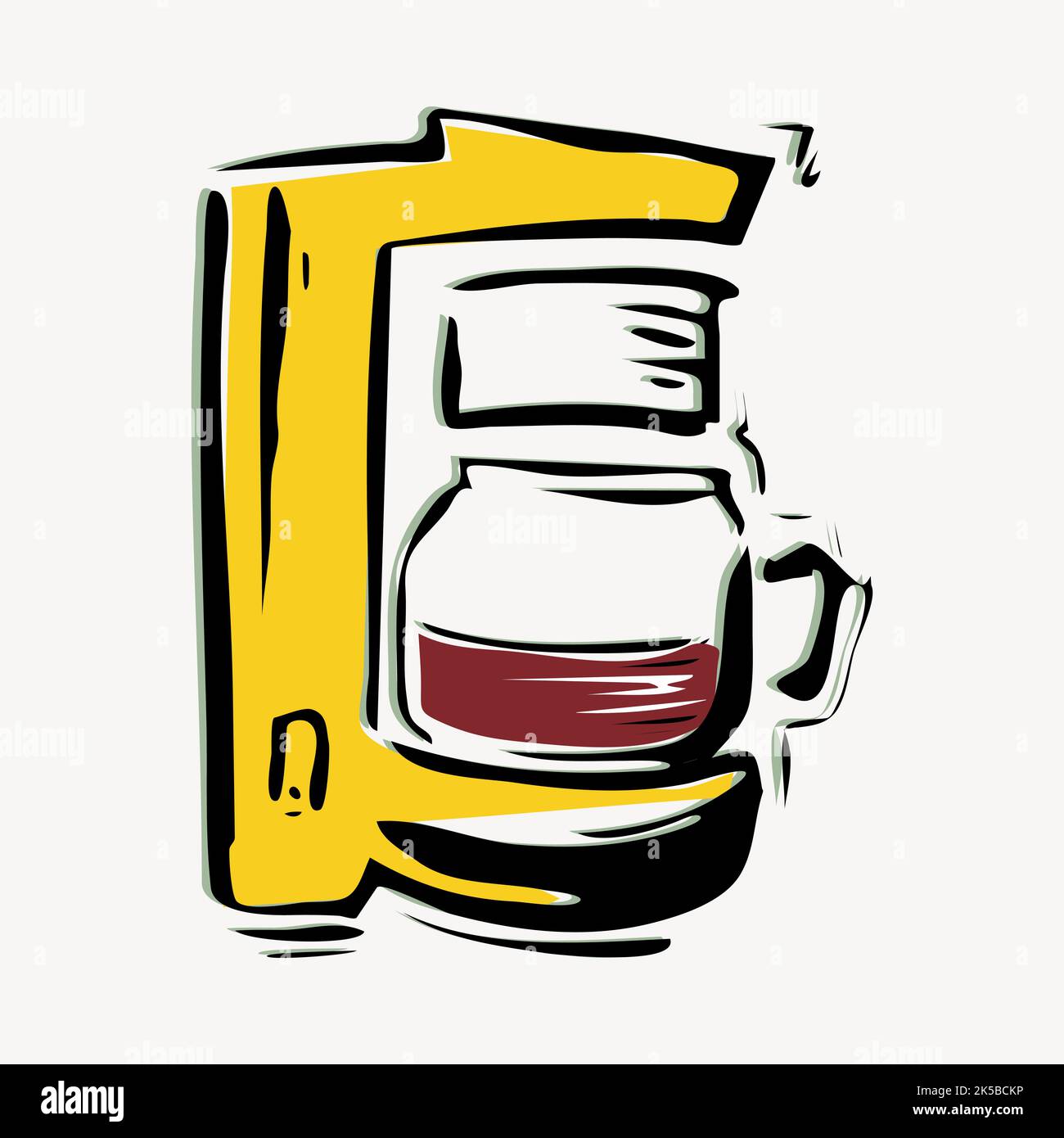 Coffee maker clipart, drink illustration vector Stock Vector Image ...