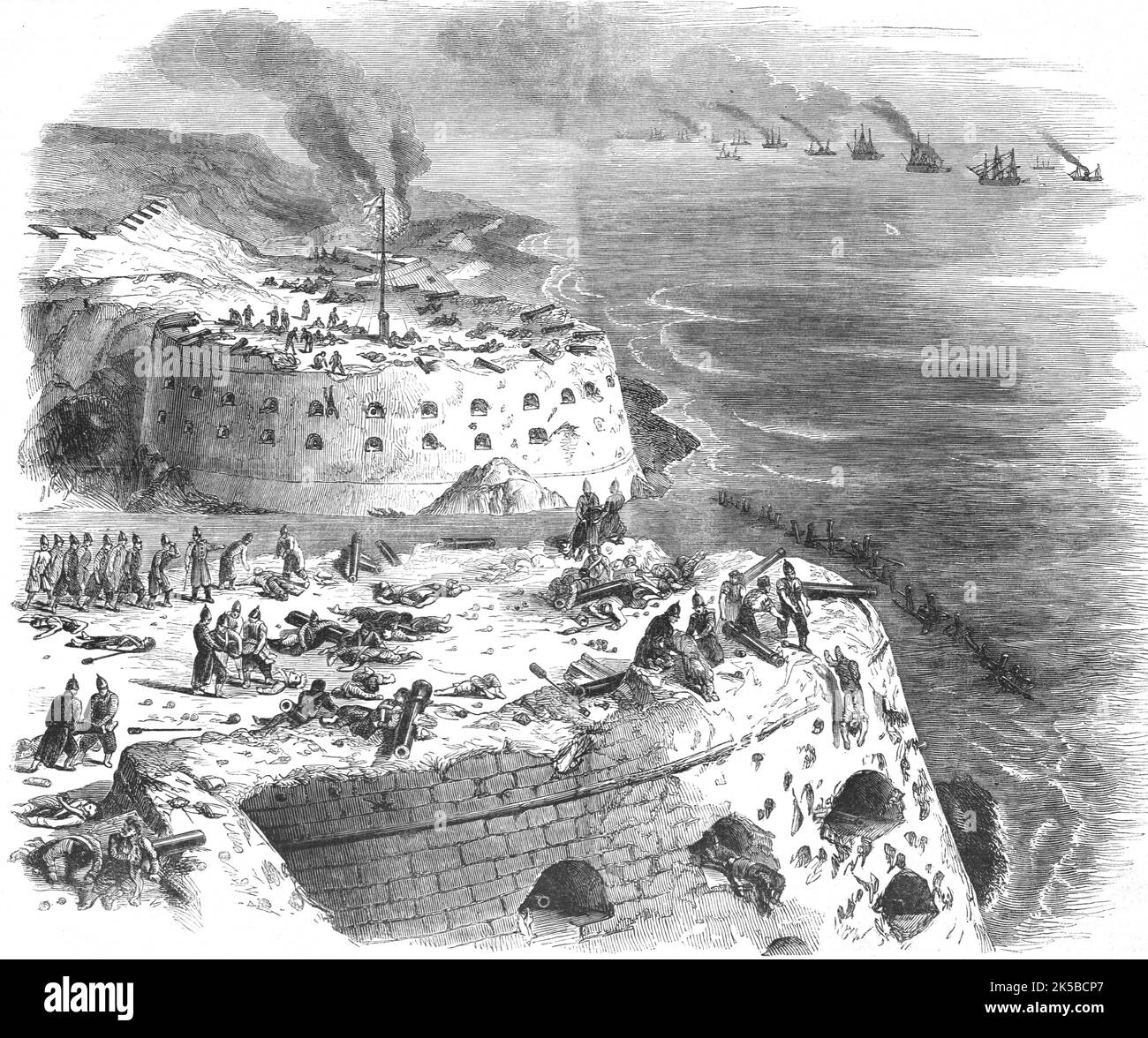 'Sebastopol; Scene the morning after the Naval attack on Sebastopol ...