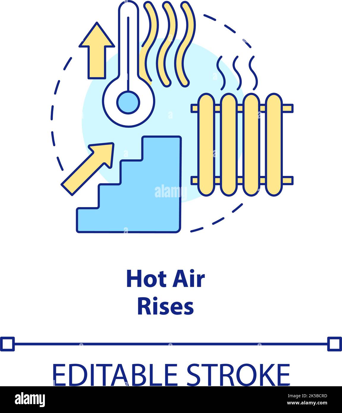 Hot air rises concept icon Stock Vector Image & Art - Alamy