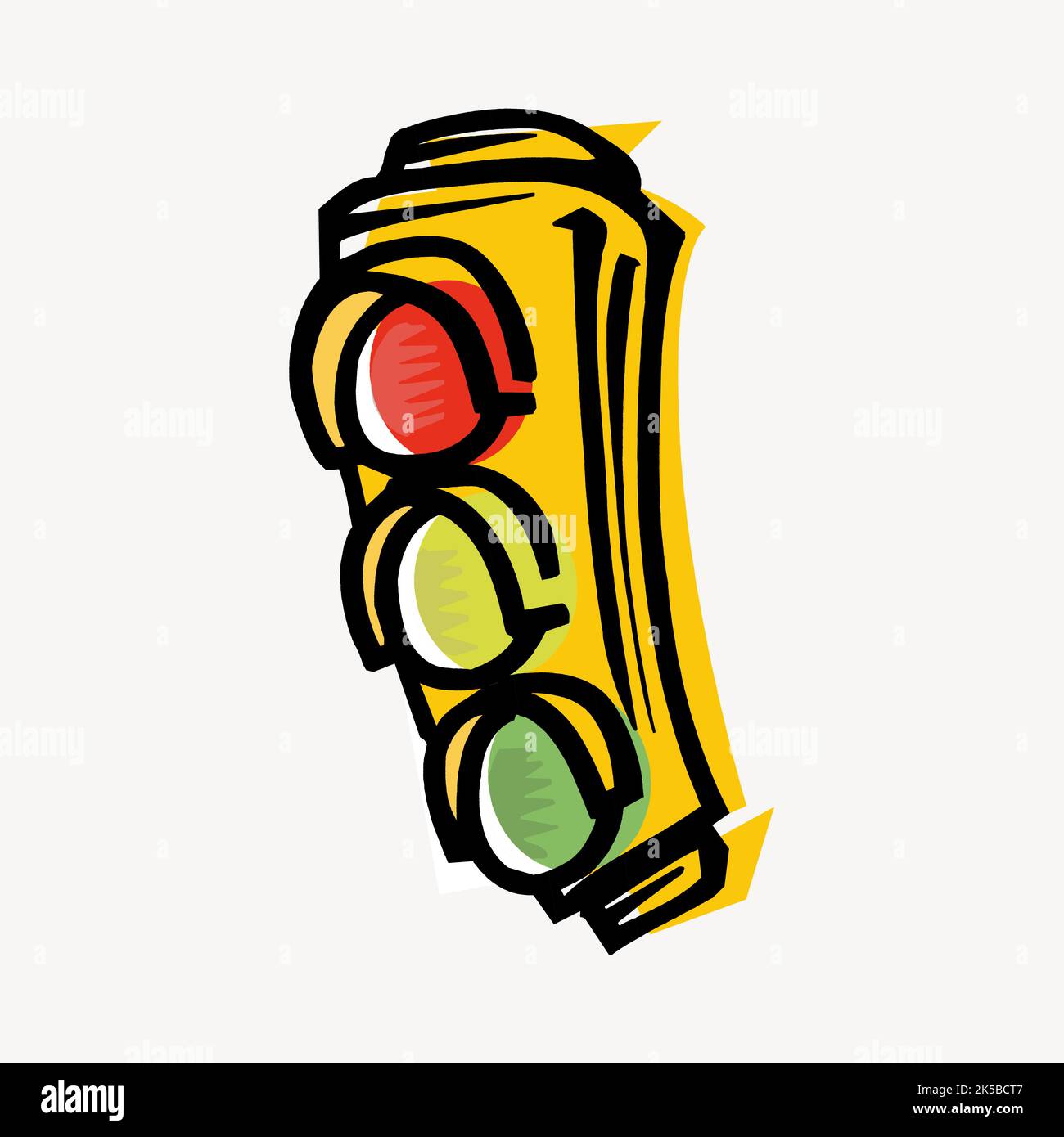 Traffic light clipart, pop art illustration vector Stock Vector Image ...