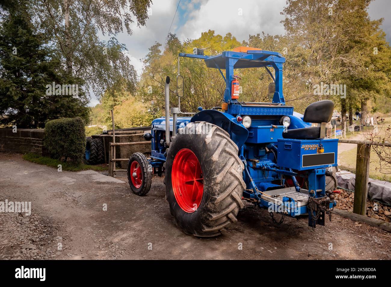 An old Fordson Major Blue Tractor Stock Photo - Alamy