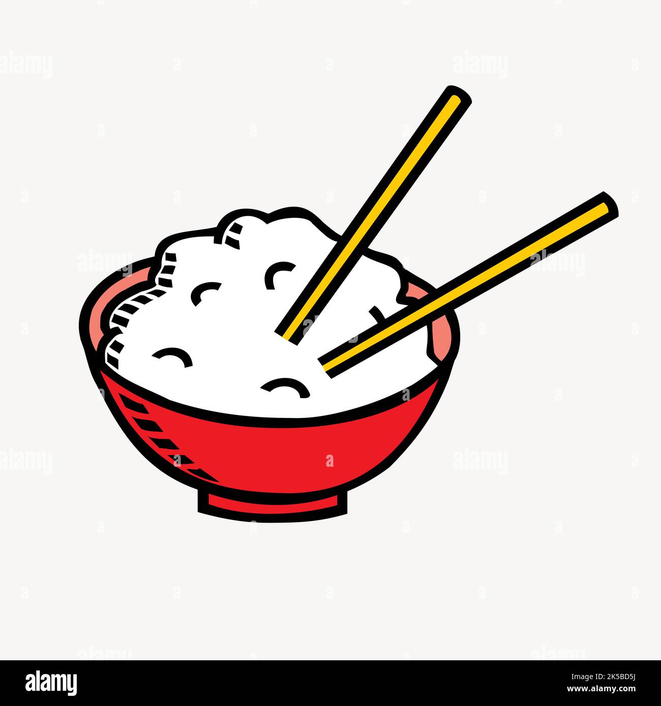 Rice bowl clipart, illustration vector Stock Vector Image & Art - Alamy