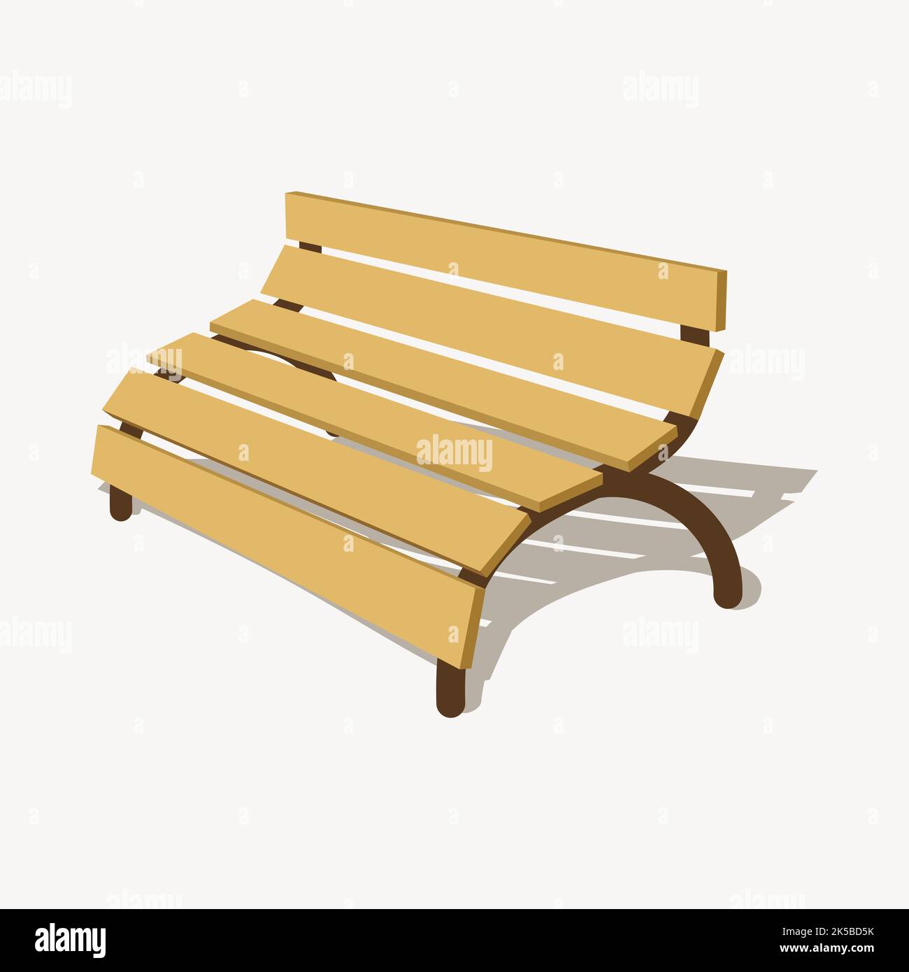 Bench collage element, cute illustration vector Stock Vector Image ...