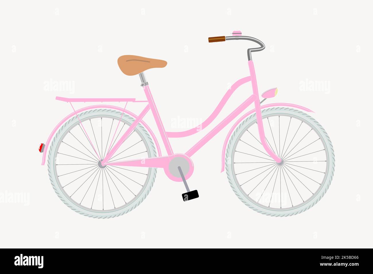Pink bike clipart, transportation illustration vector Stock Vector ...