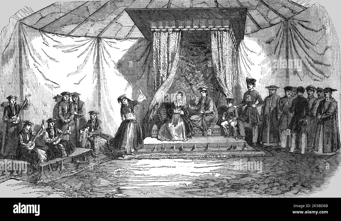 'Visit of an English Family to a Tartar Chief in the Crimea', 1854 ...