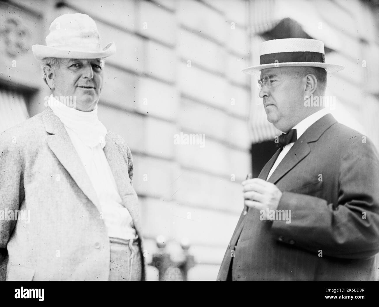Charles Cominskey [sic], Owner of Chicago White Sox, Left, with Ben ...