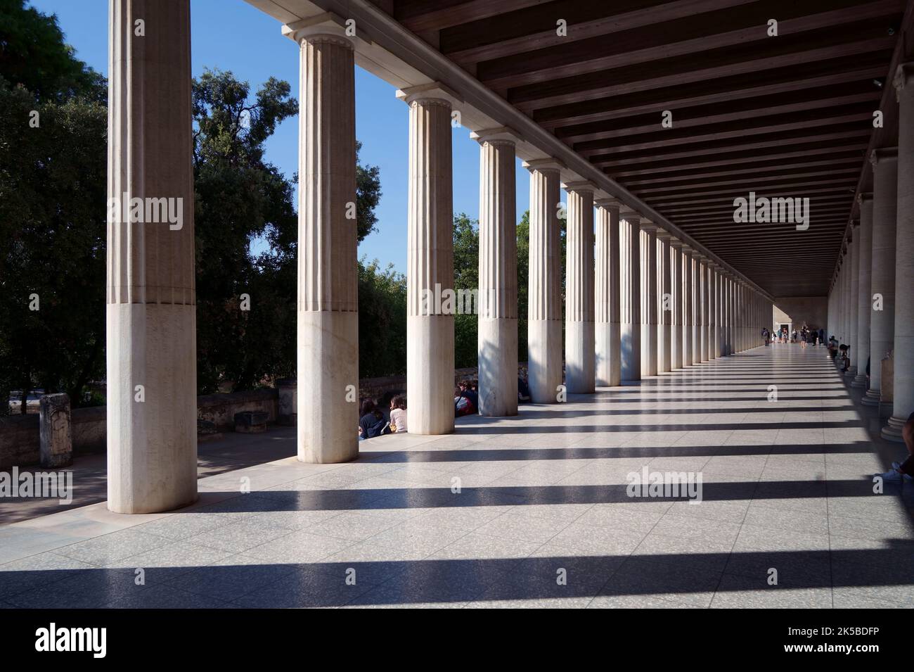 Arcade of Attalos in Ancient Market in Athens, Greece Stock Photo - Alamy