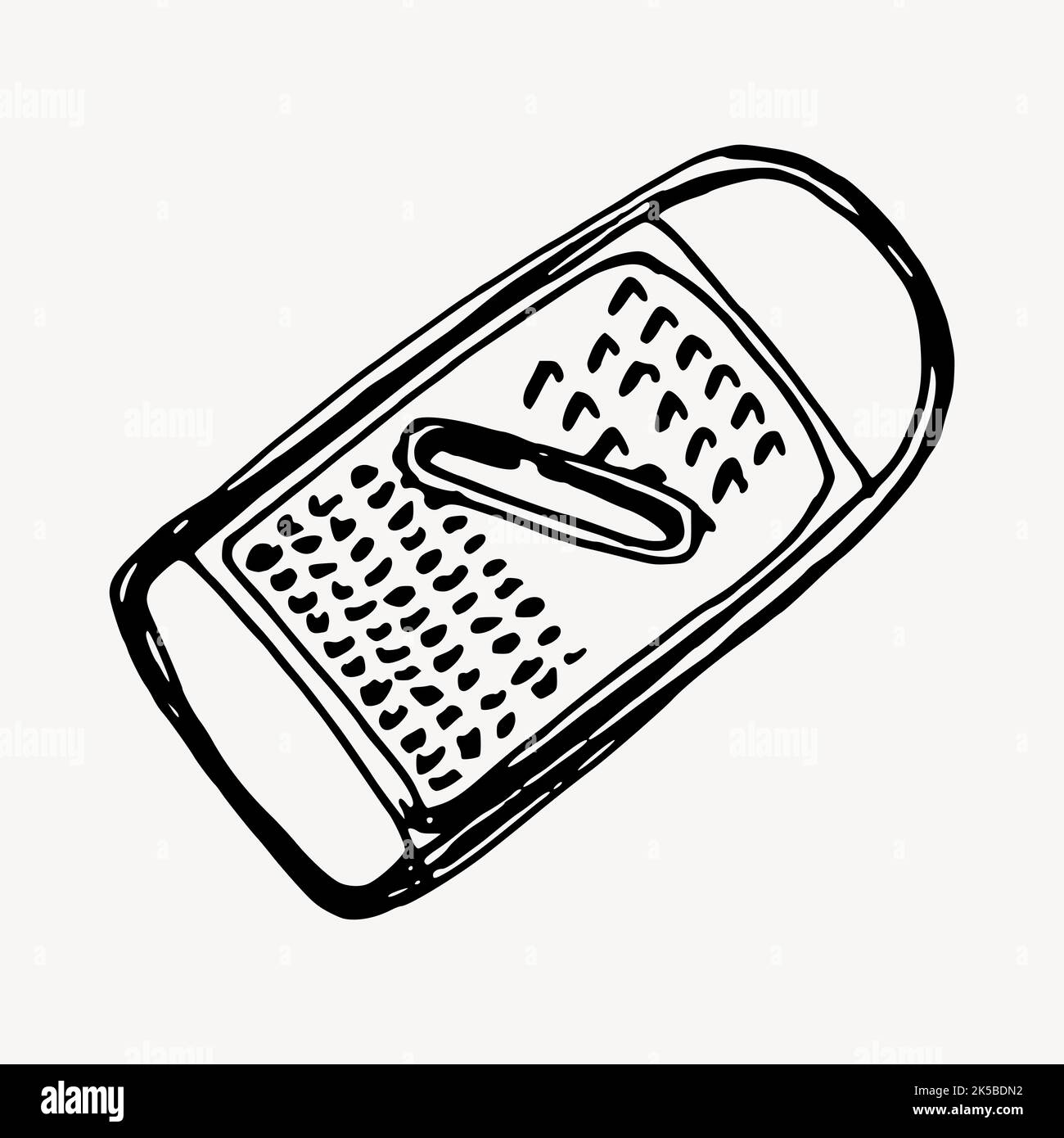 Grater, kitchenware drawing, illustration vector Stock Vector Image ...