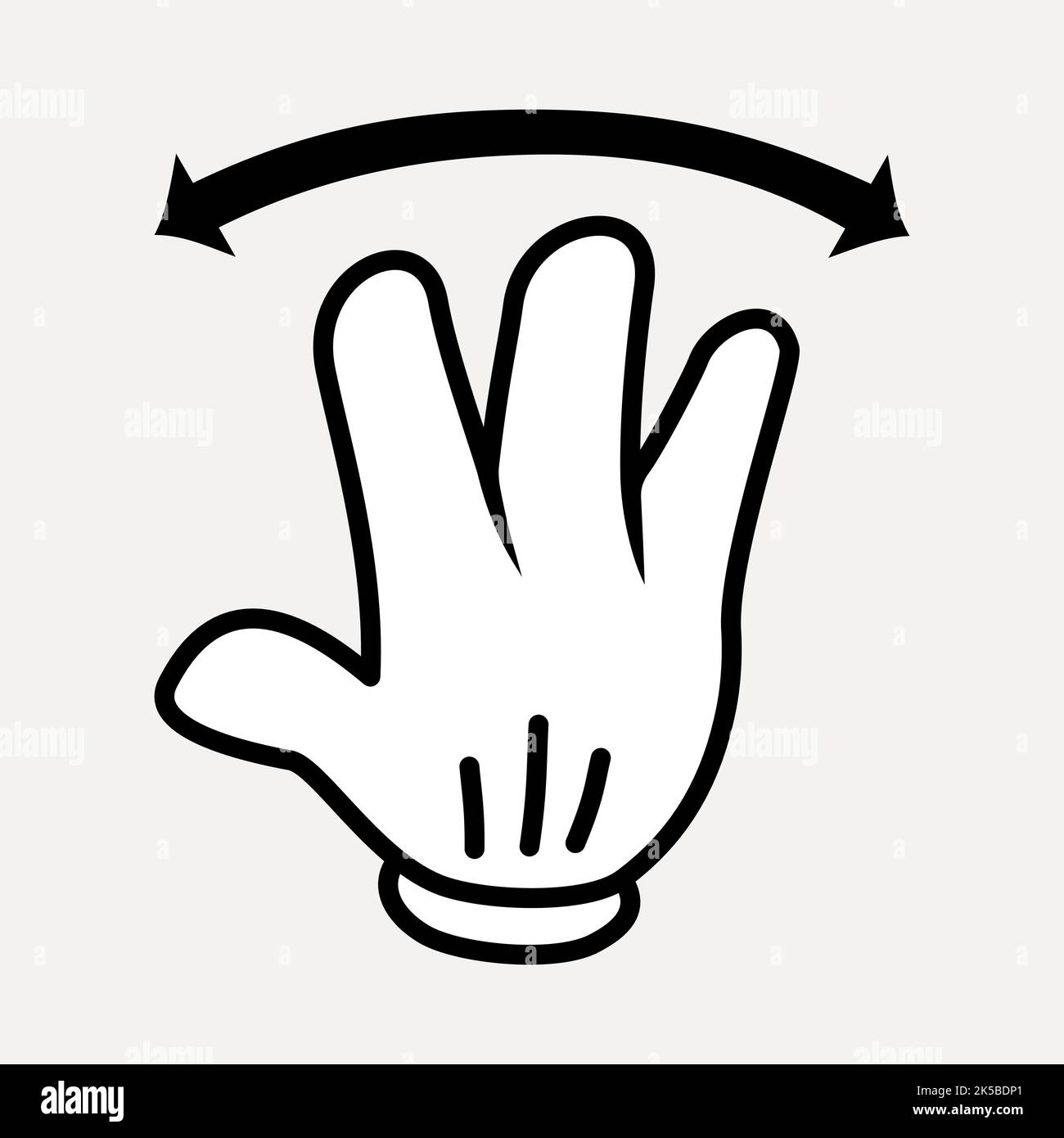 Hand gesture drawing, vintage illustration vector Stock Vector Image ...