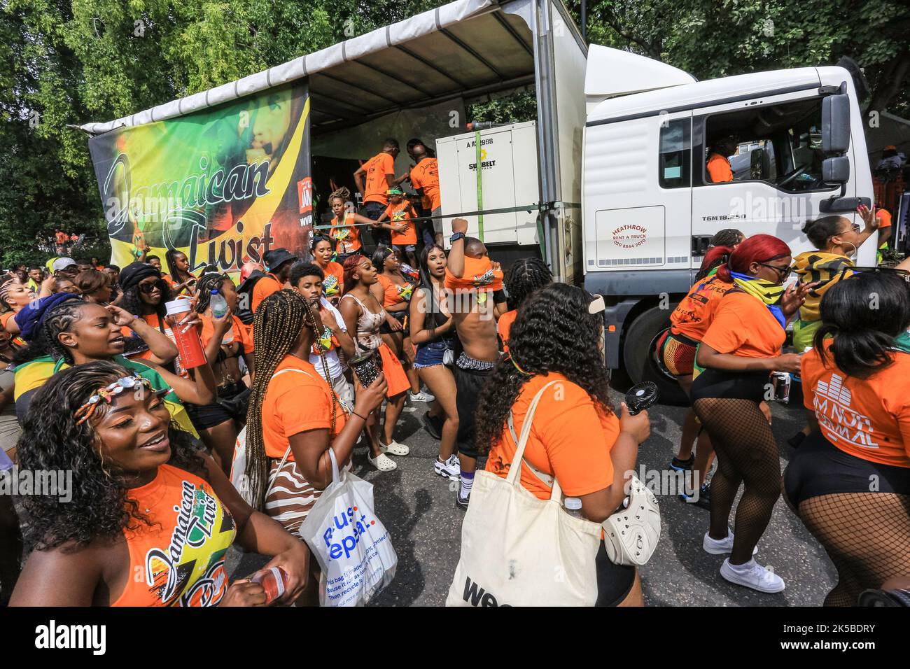 The Jamaican Twist sound system at Notting Hill Carnival parade, London ...