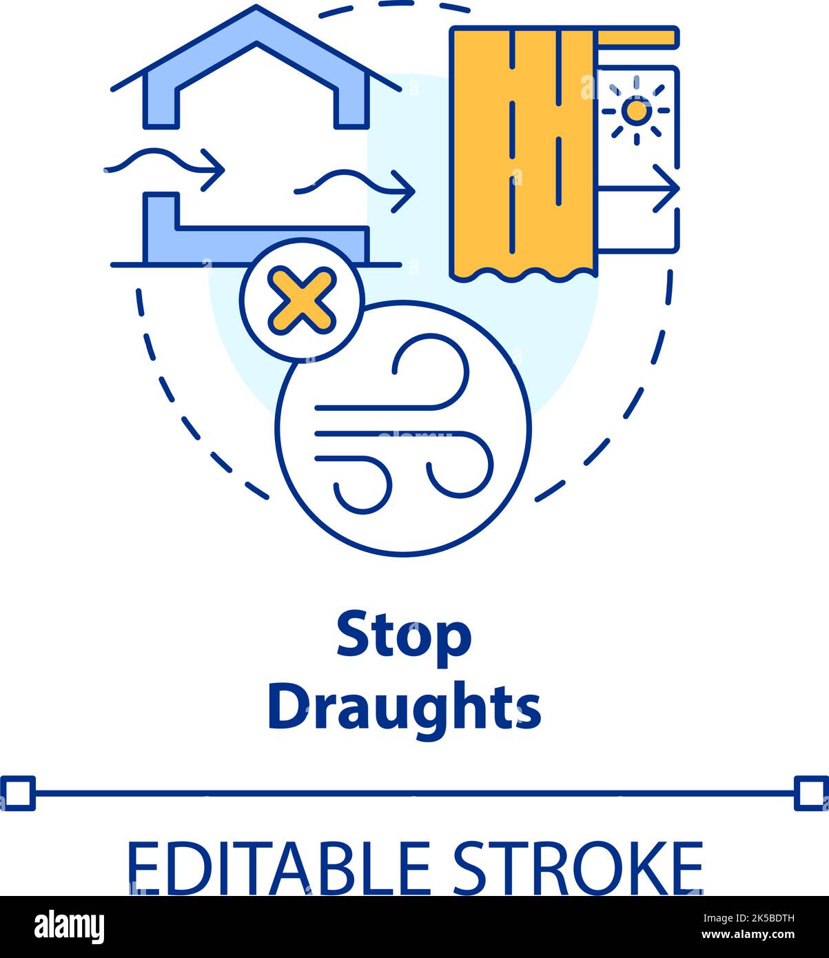 Stop draughts concept icon Stock Vector Image & Art - Alamy