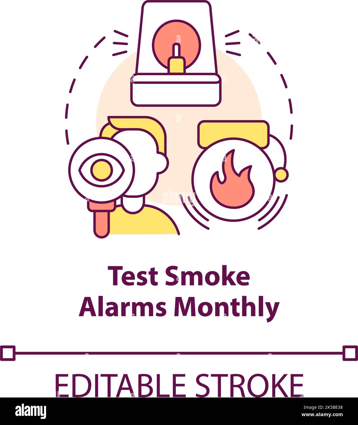 Fire alarm inspection Stock Vector Images - Alamy