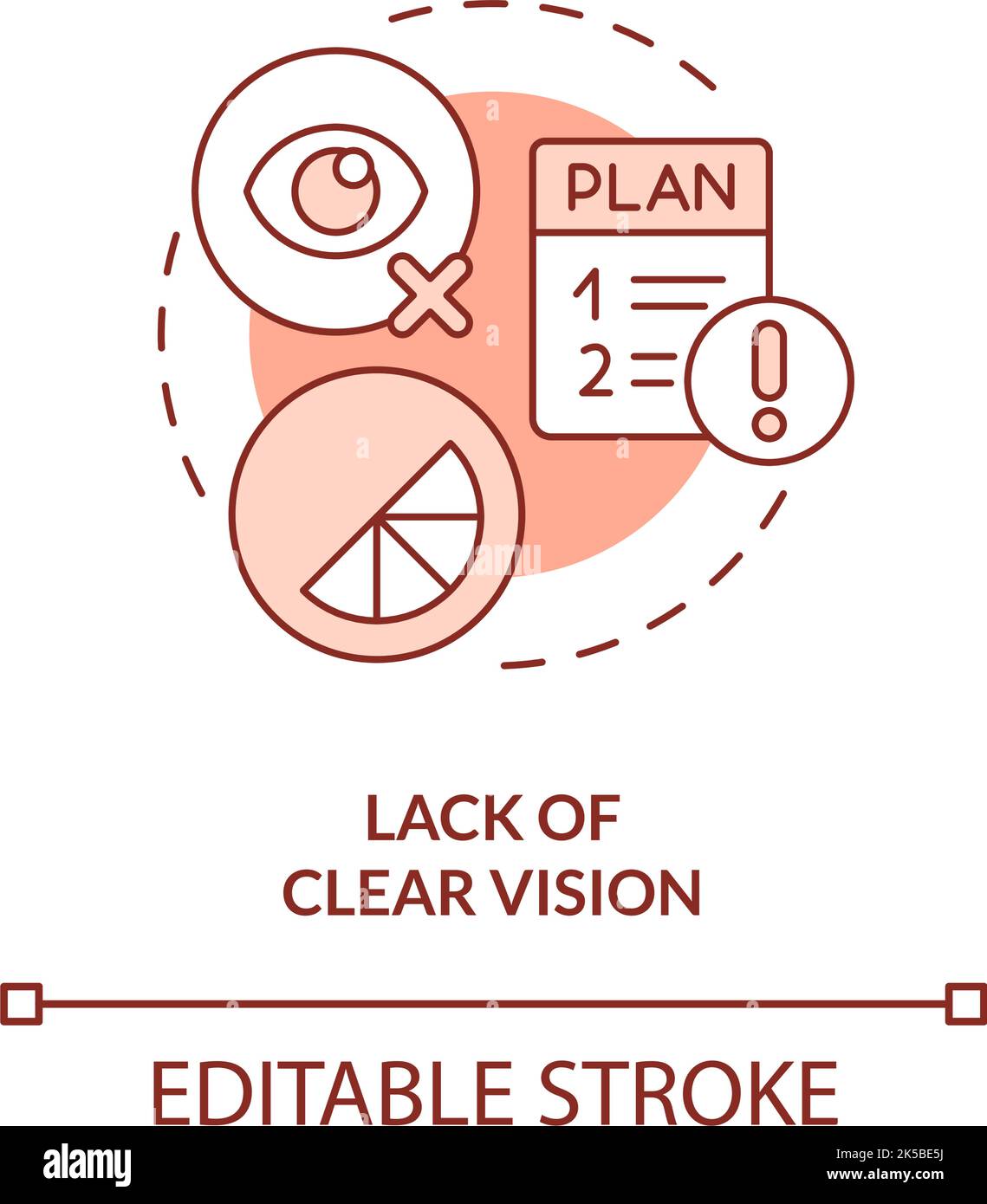 Lack of clear vision orange concept icon Stock Vector Image & Art - Alamy