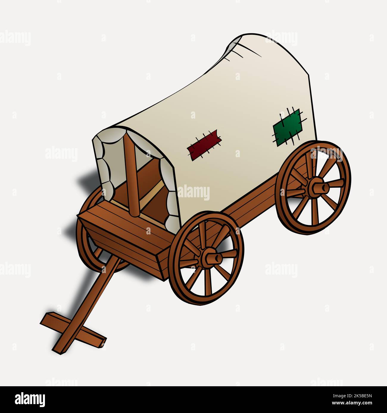Medieval caravan clipart, illustration vector Stock Vector Image & Art ...