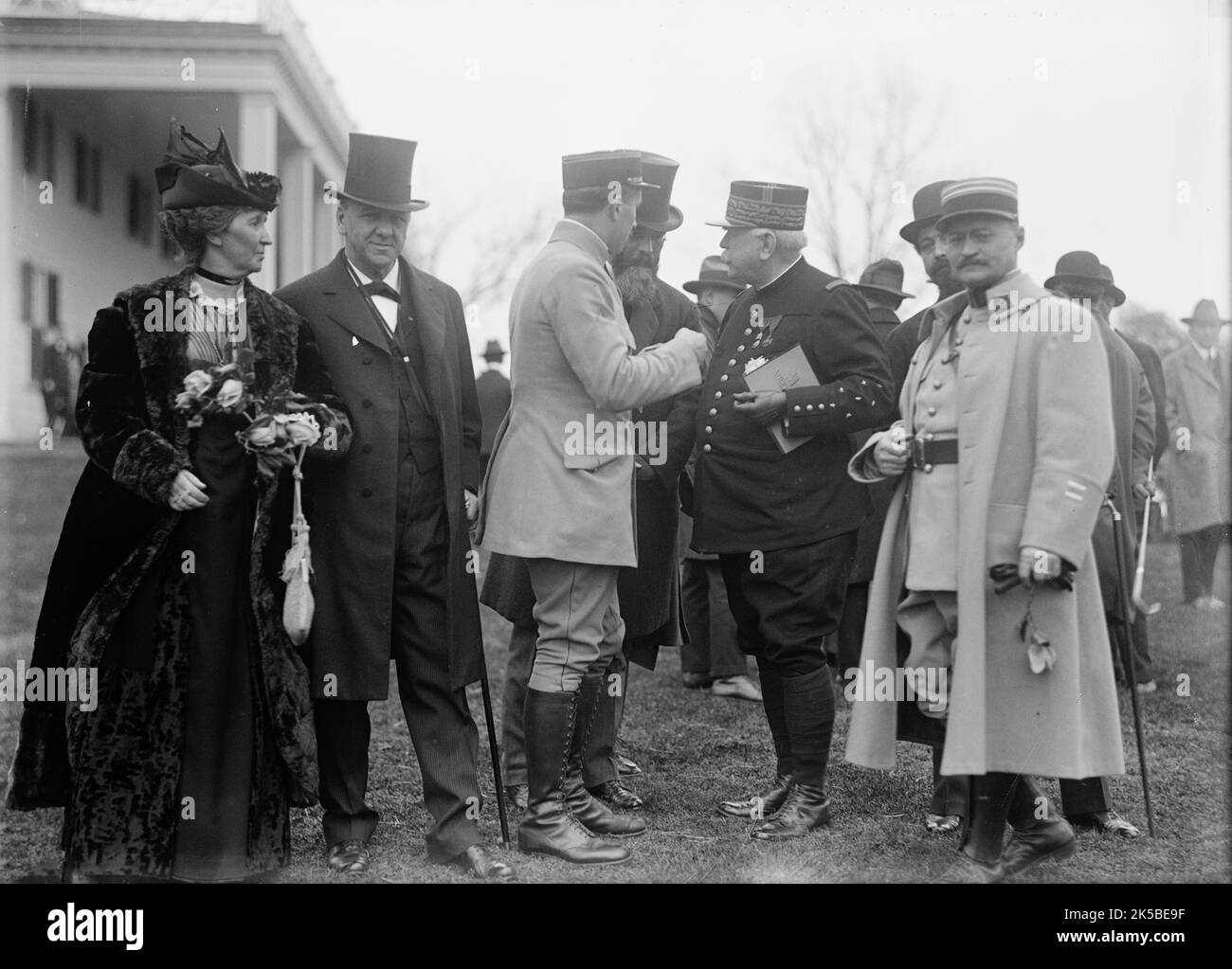 Allied Commission To U.S. Daniels; Joffre; Remon, 1917. Visit to home ...