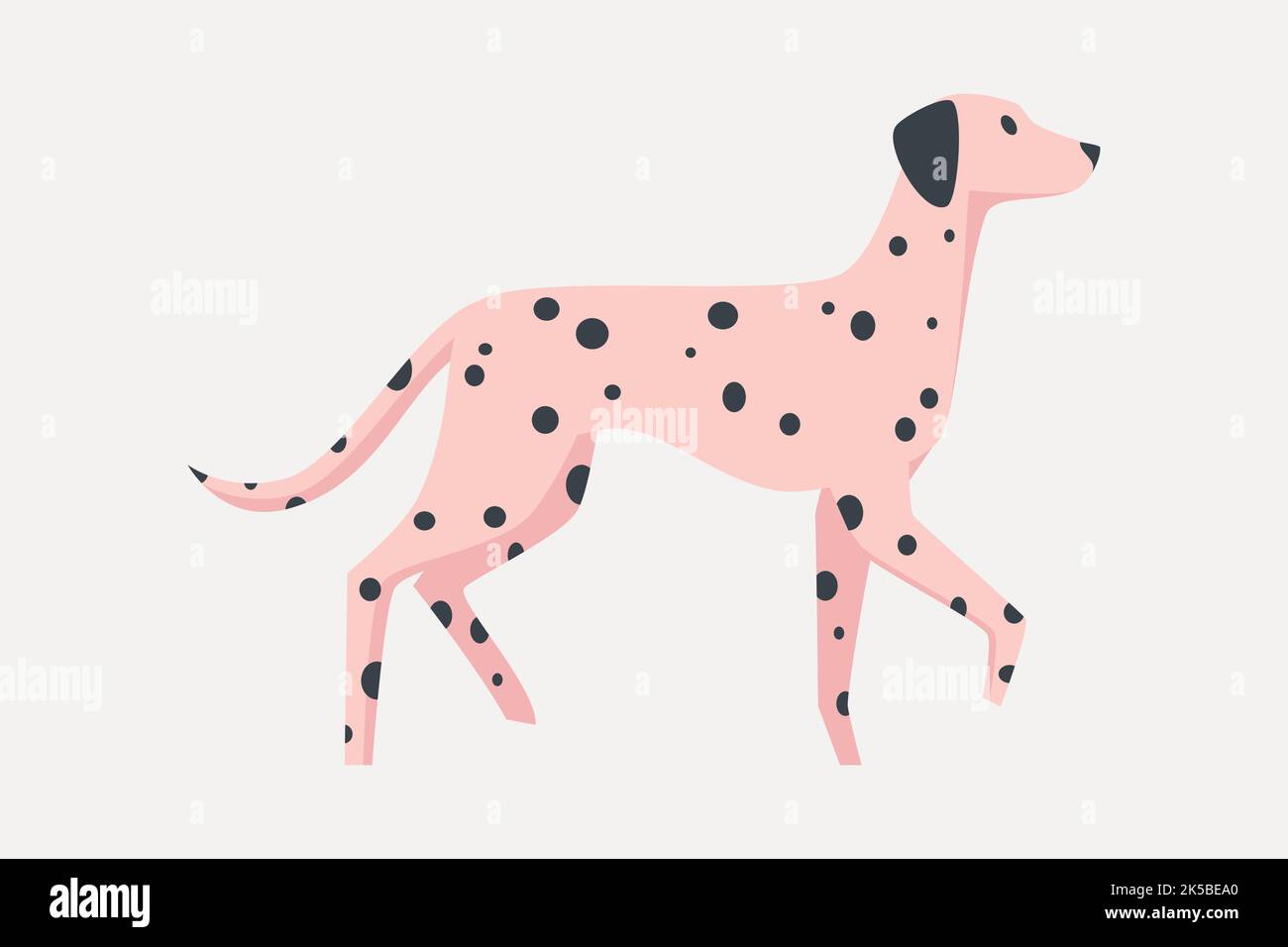 Walking Dalmatian clipart, animal illustration vector Stock Vector ...