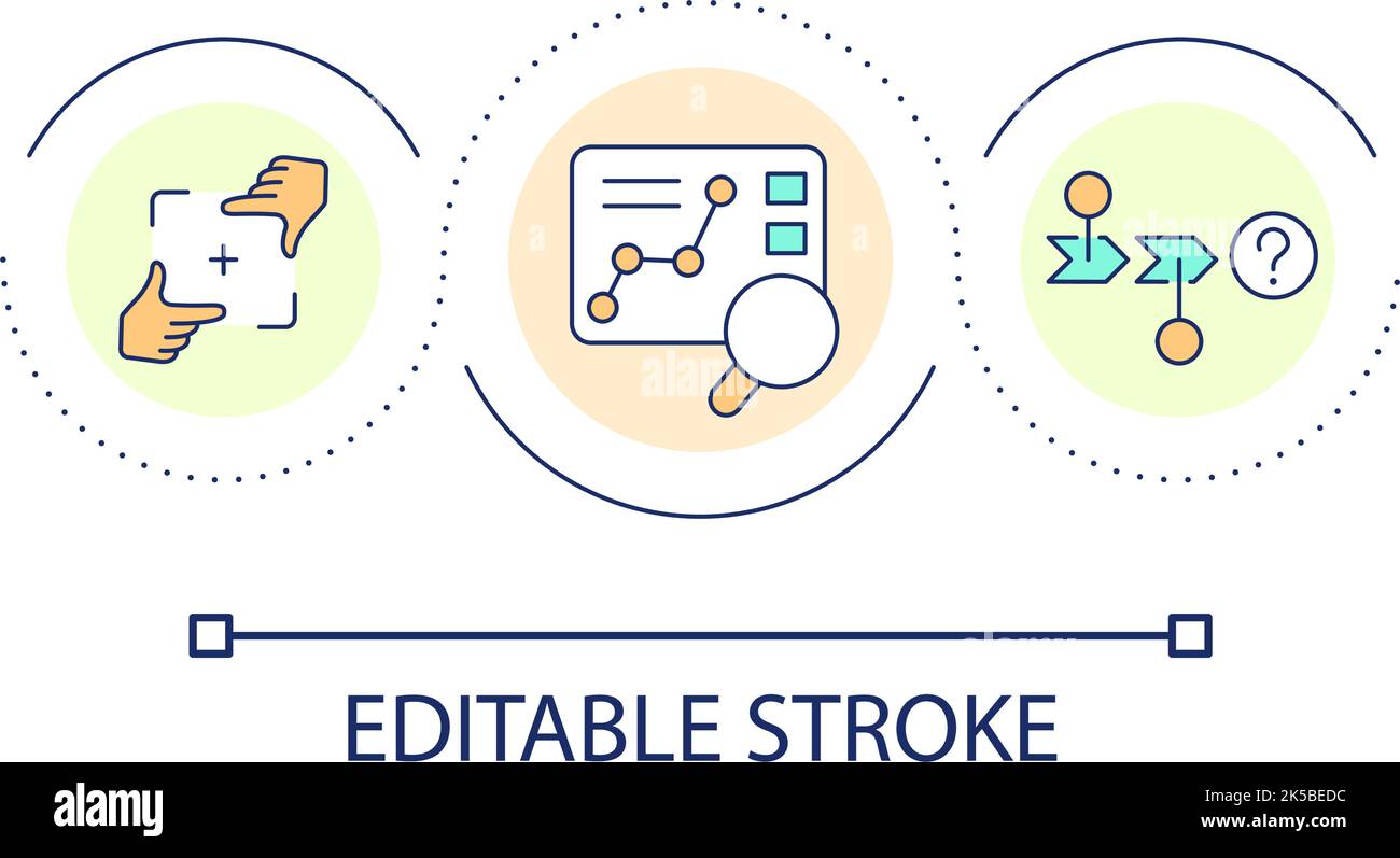 Identify research object loop concept icon Stock Vector Image & Art - Alamy