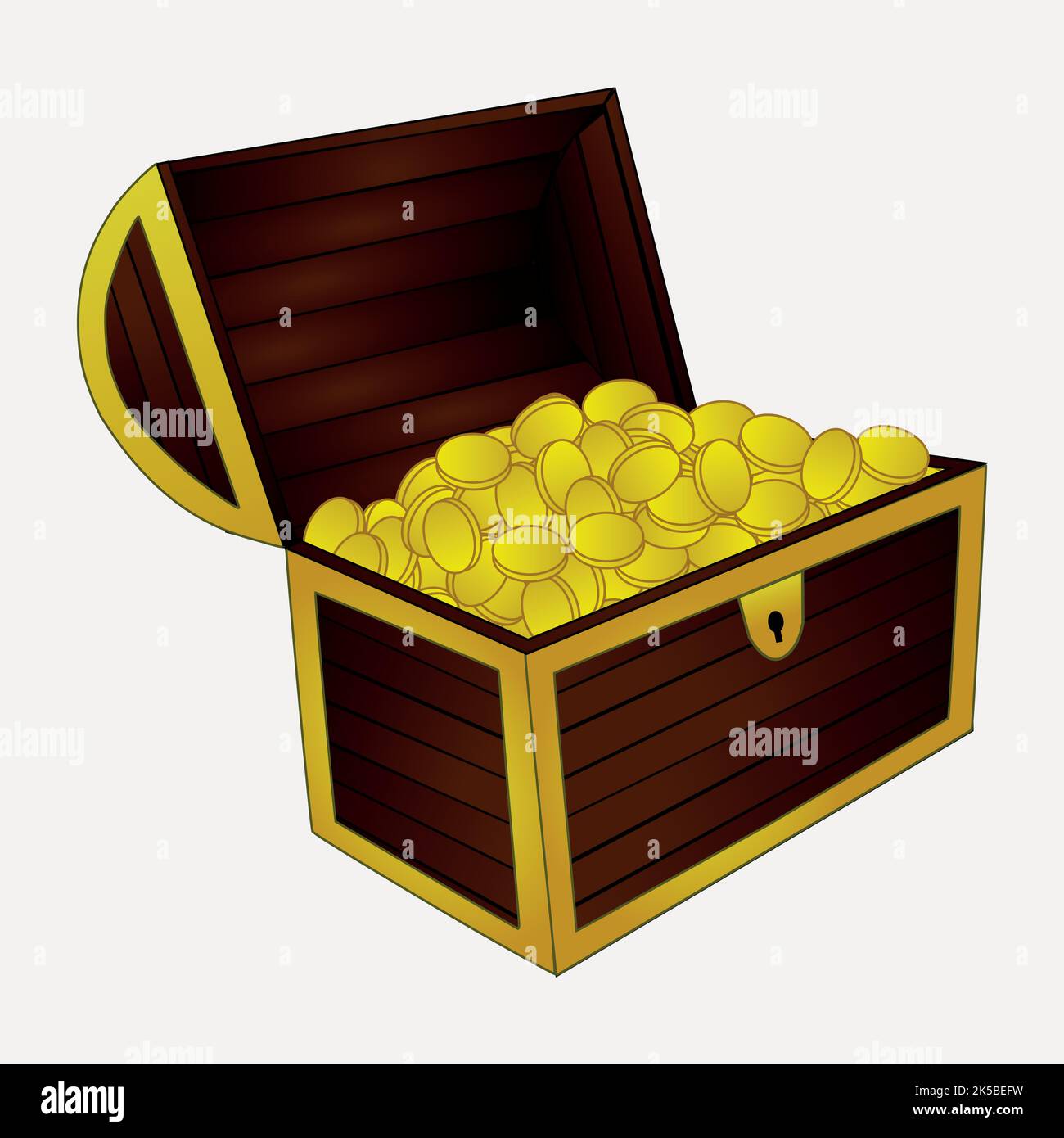 Treasure chest clipart, illustration vector Stock Vector Image & Art ...
