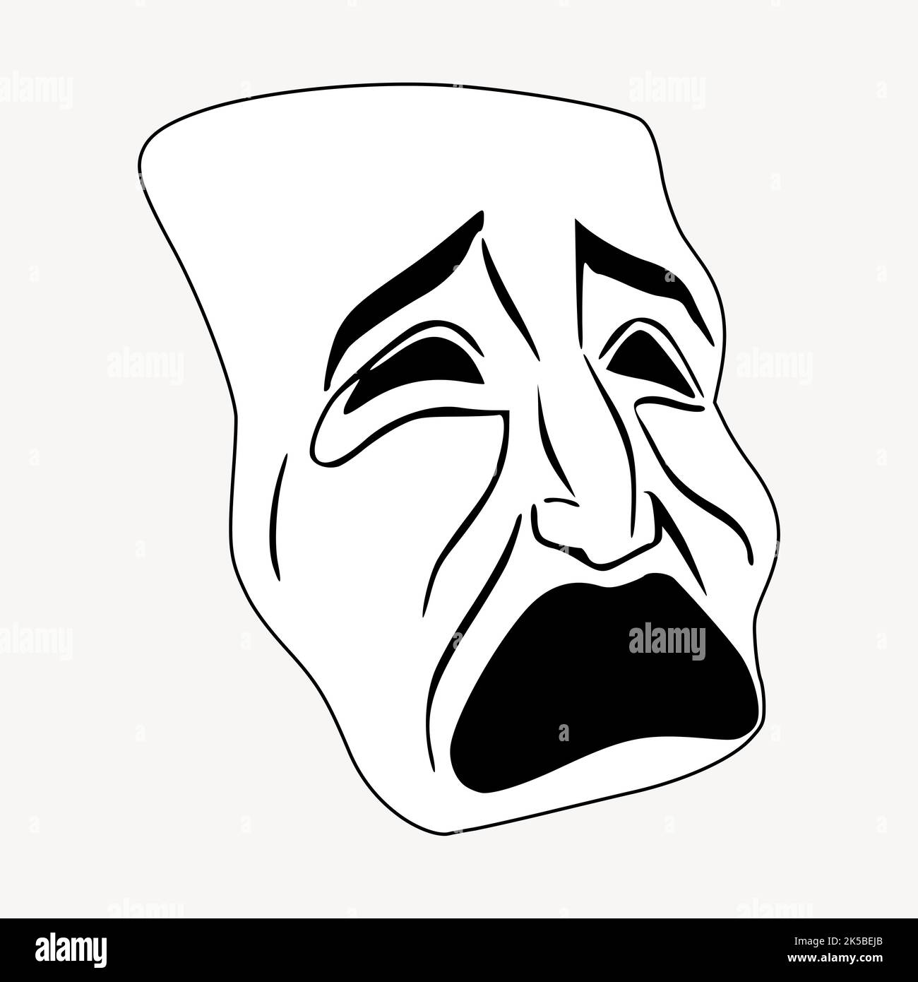 Crying mask drawing, illustration vector Stock Vector Image & Art - Alamy