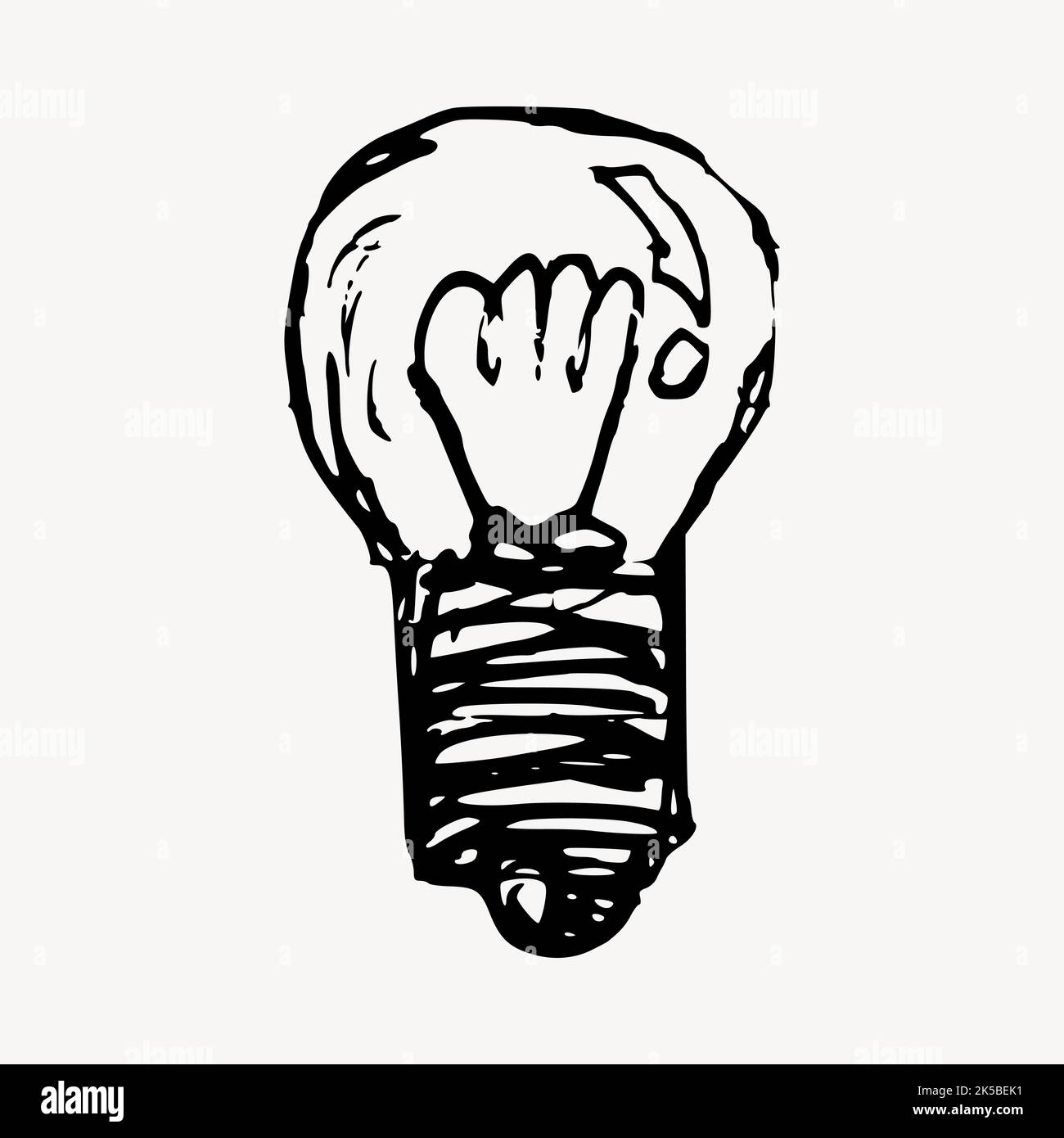 Light bulb doodle drawing, illustration vector Stock Vector Image & Art ...