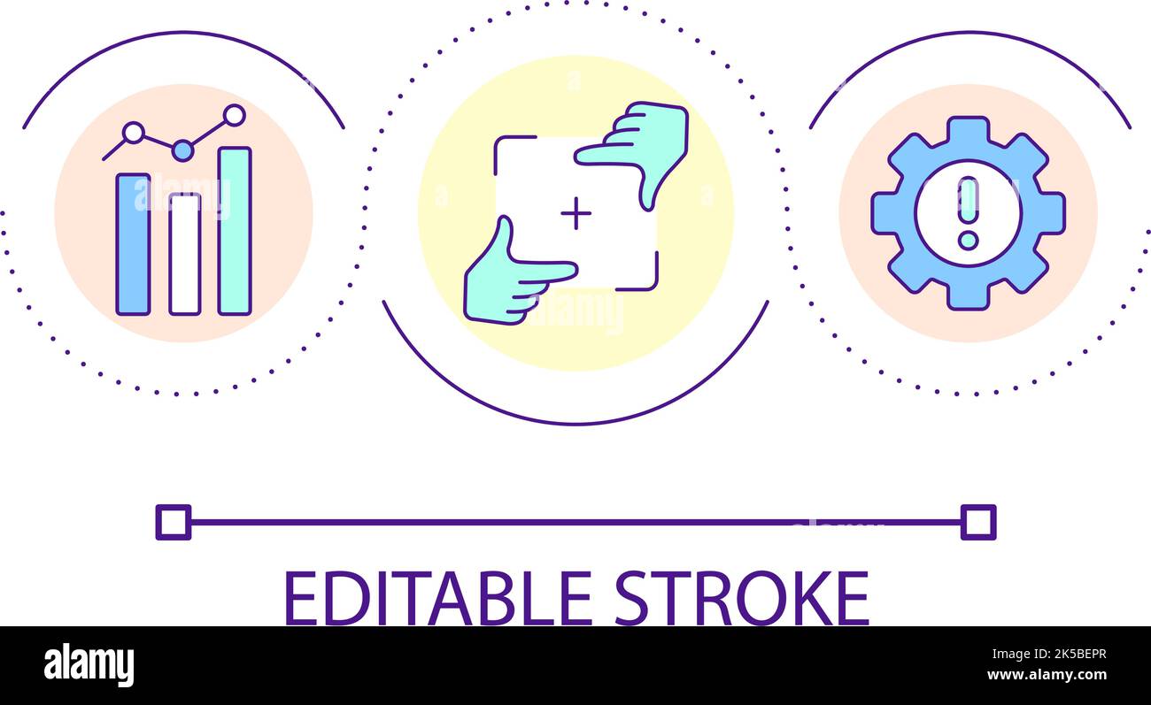 Focus on finding issues loop concept icon Stock Vector Image & Art - Alamy