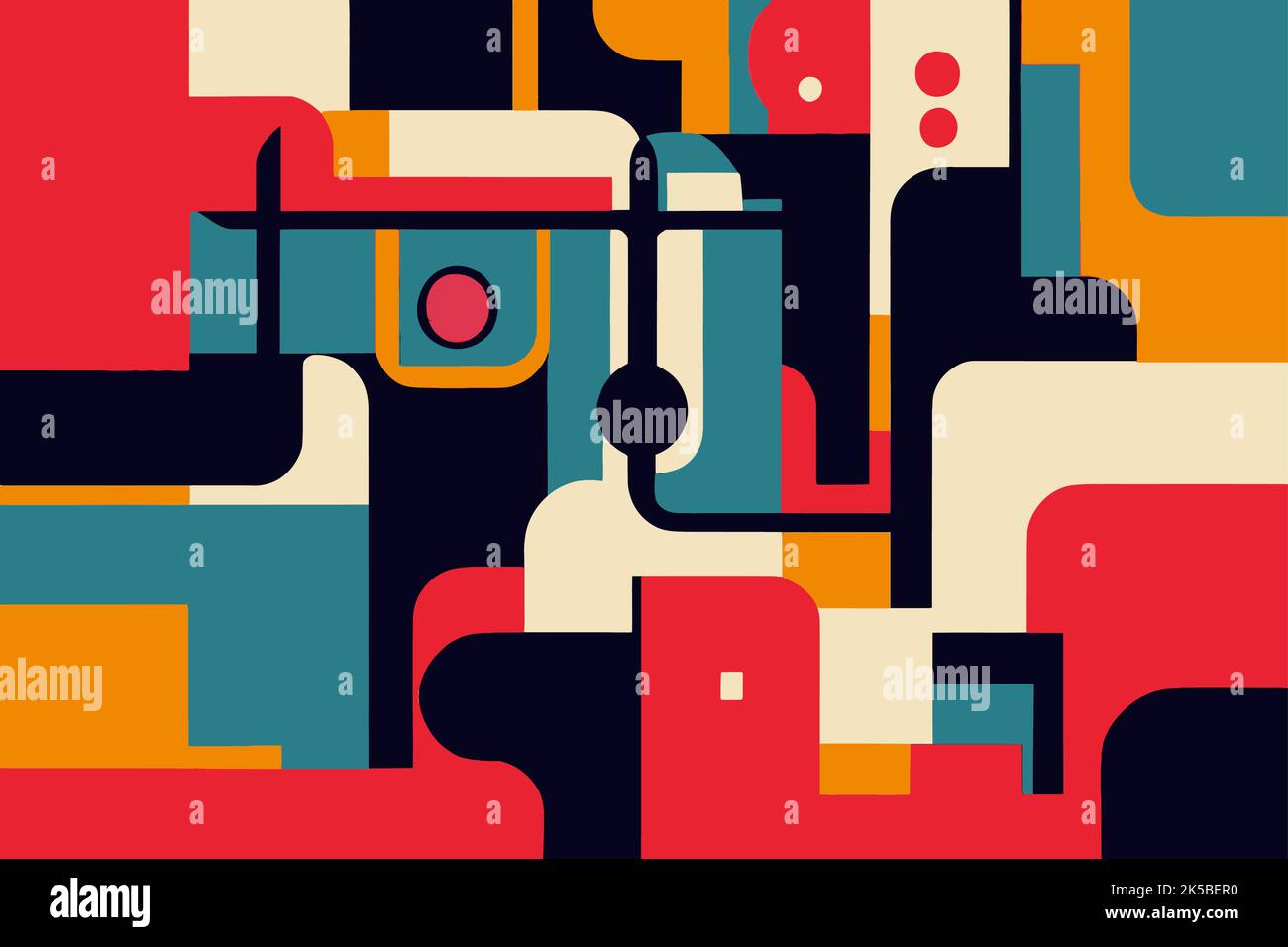 An illustration of vibrant colorful graphic shapes for wallpapers Stock ...