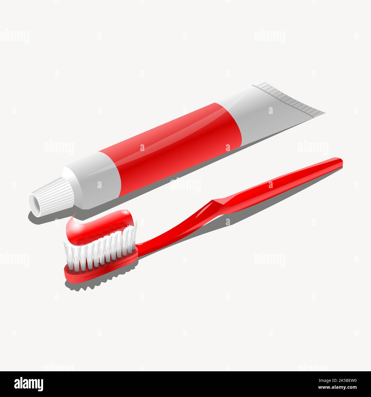 Toothpaste, brush clipart, illustration vector Stock Vector Image & Art ...