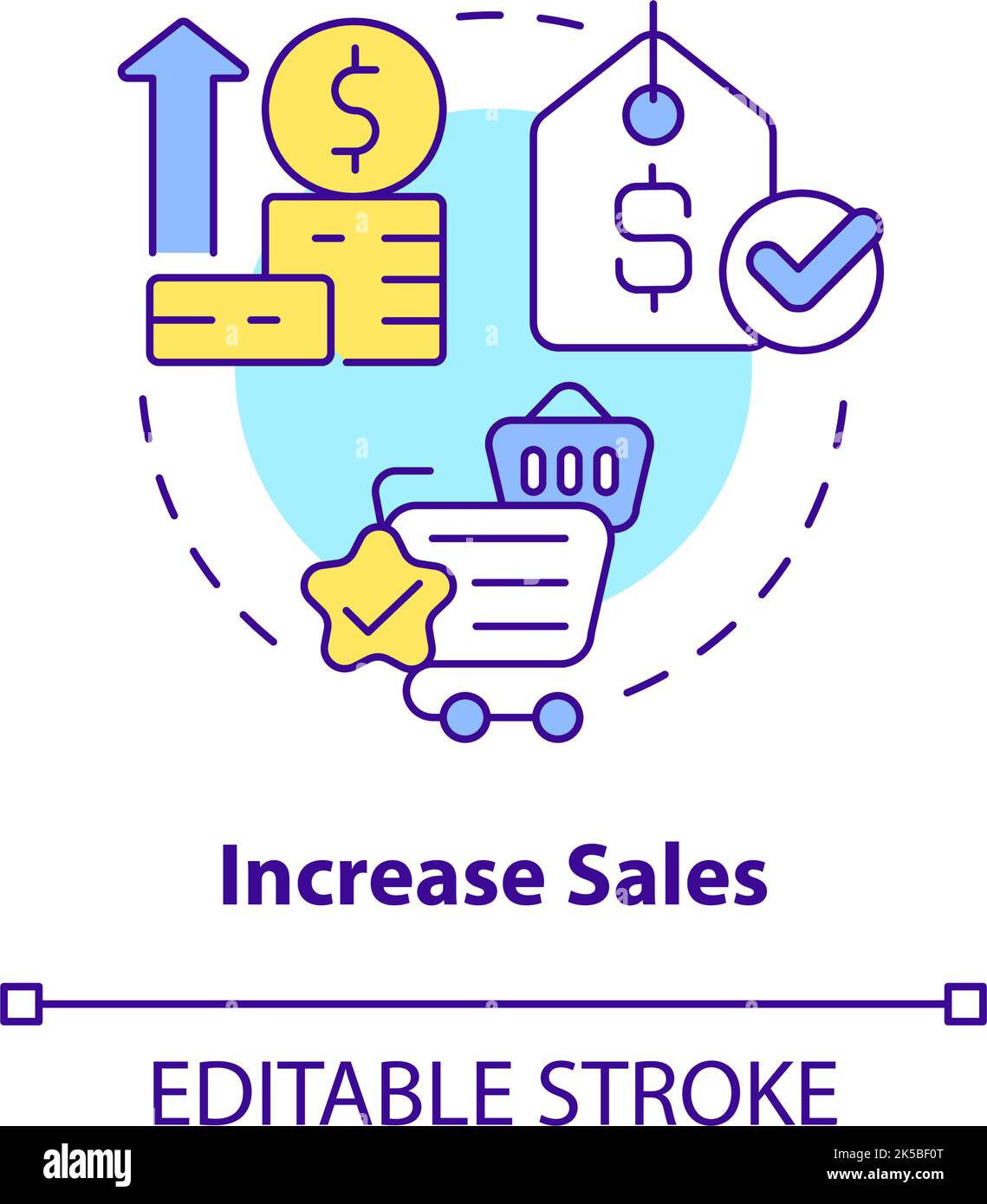 Increase sales concept icon Stock Vector Image & Art - Alamy