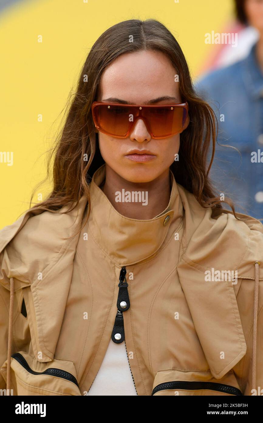 Models on the runway at the Stella McCartney fashion show during Paris ...