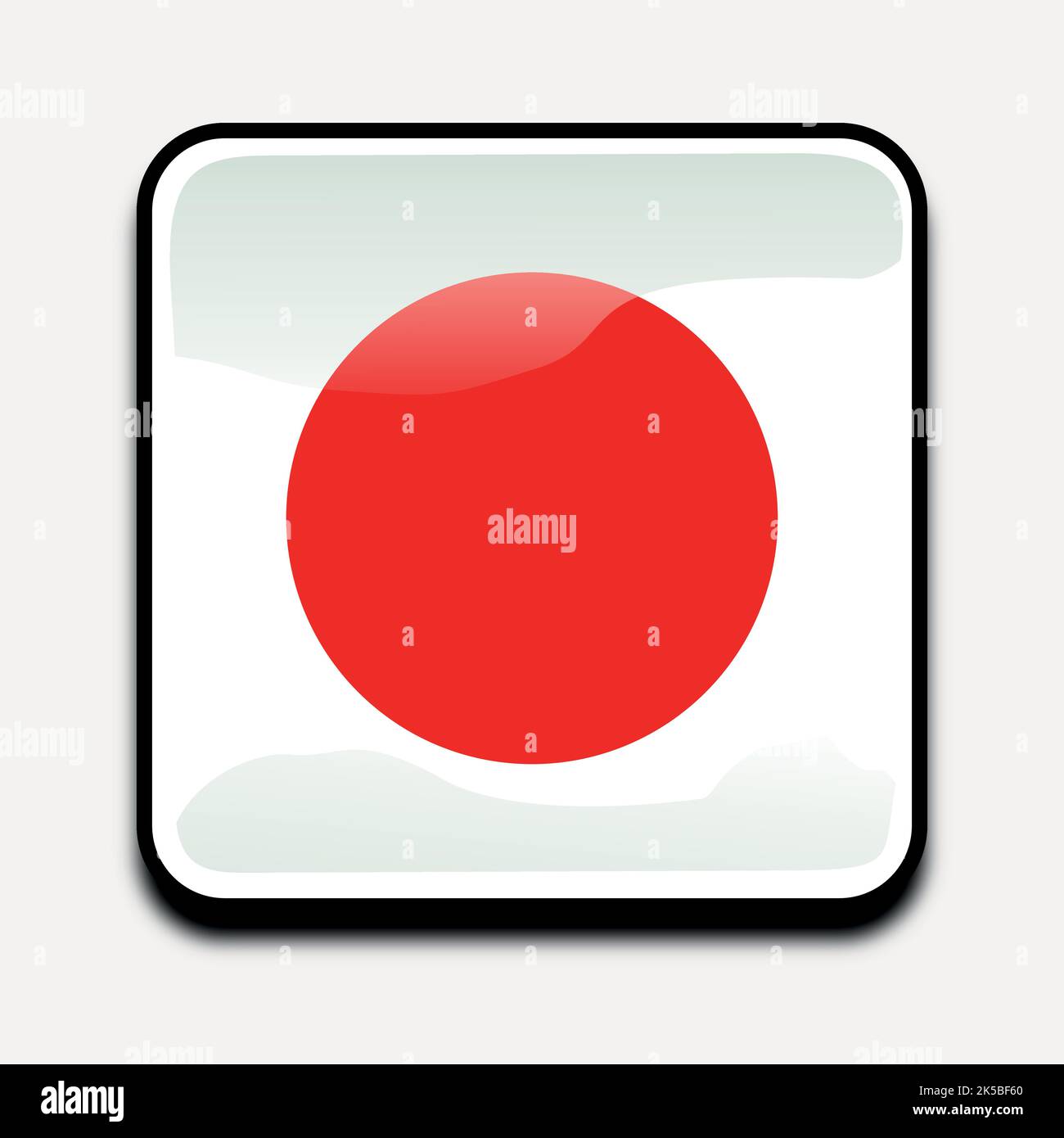 Japanese flag icon clipart, illustration vector Stock Vector Image ...