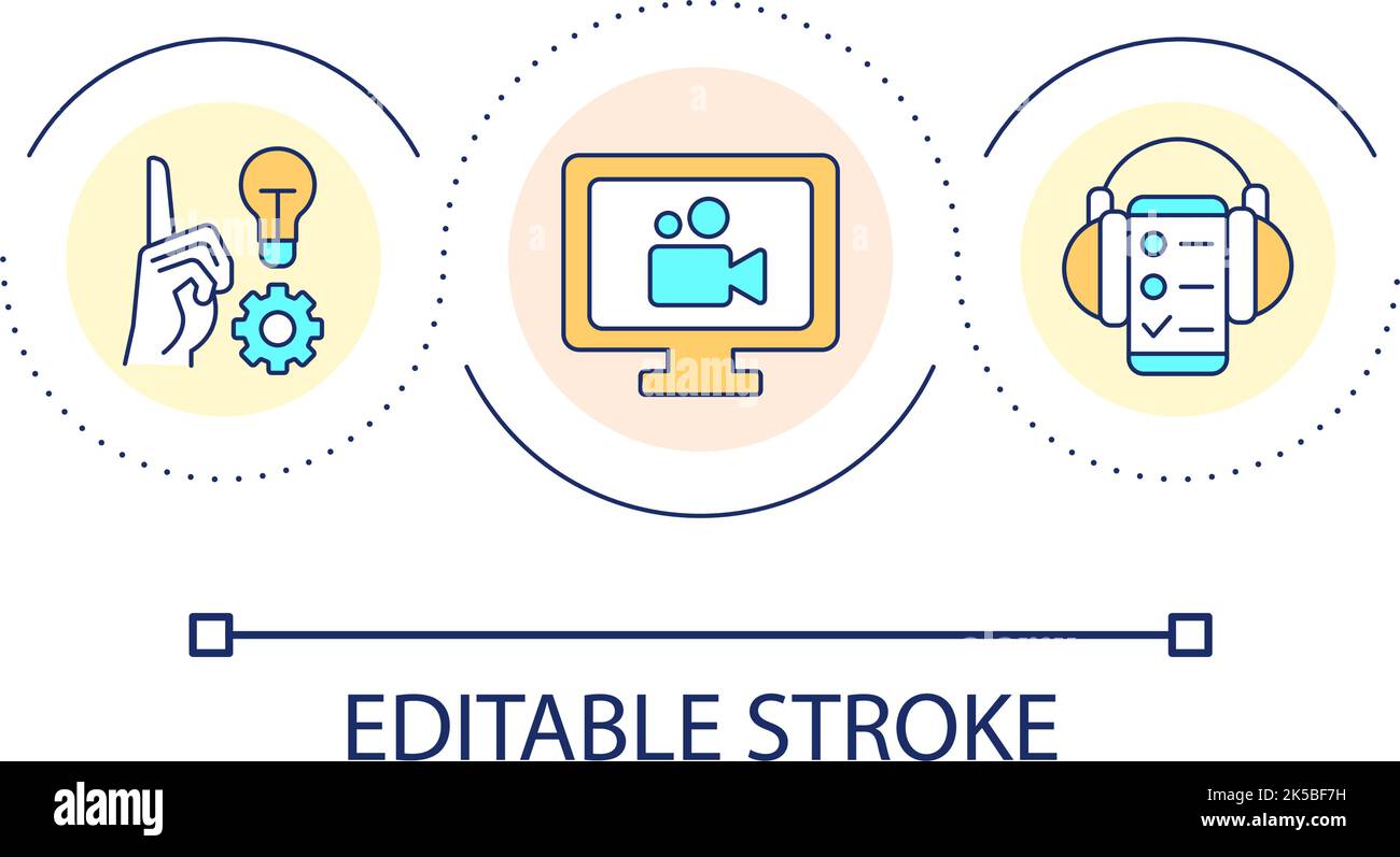 Symbol recording horizontal Stock Vector Images - Alamy