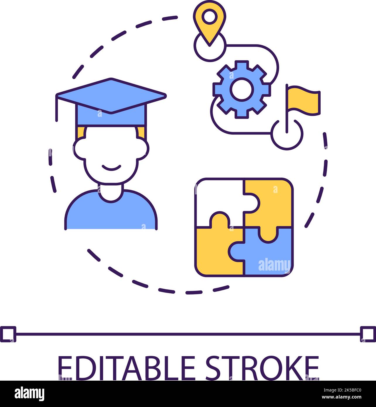 Learning pathway concept icon Stock Vector Image & Art - Alamy