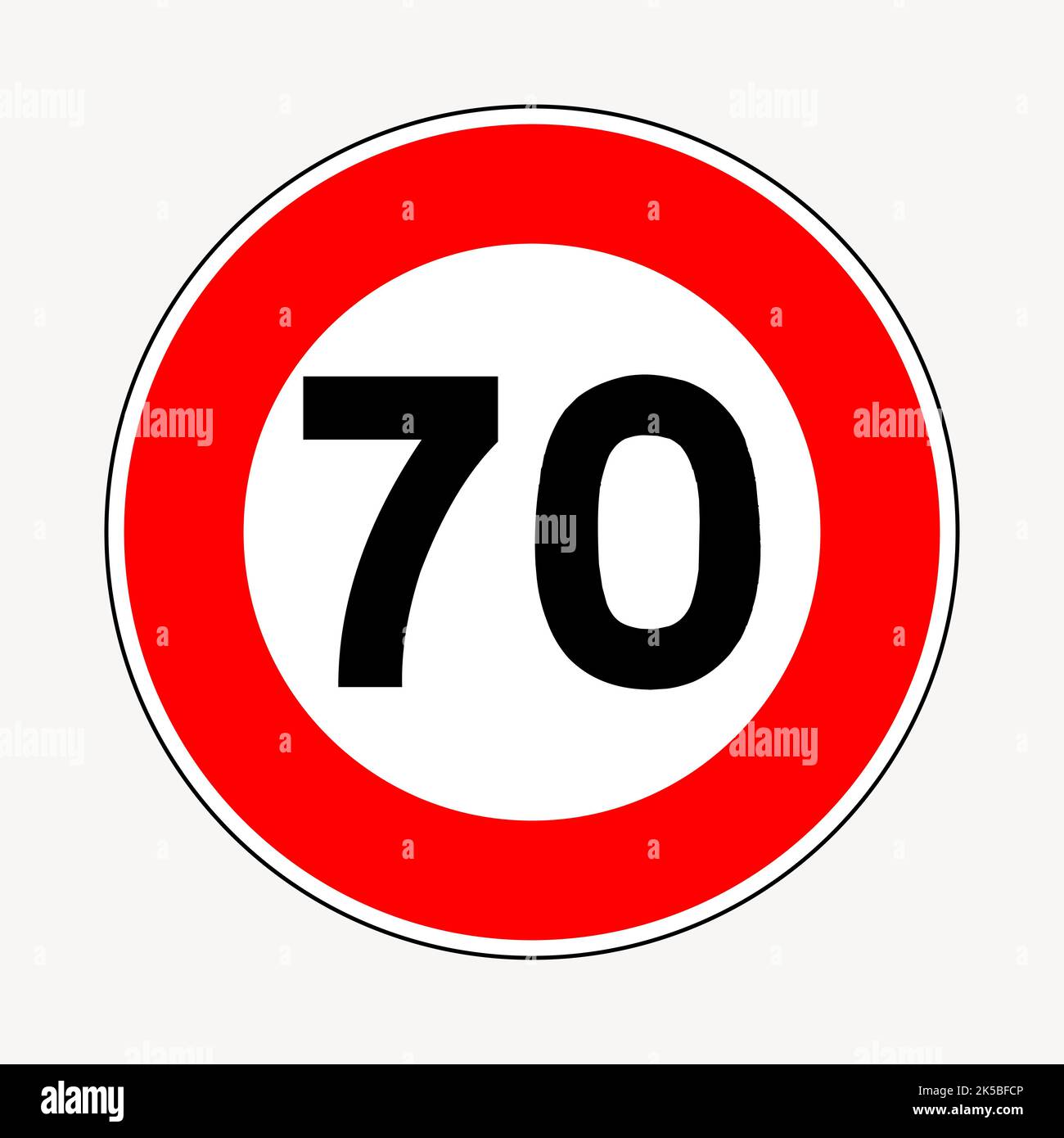 70 kmh sign clipart, illustration vector Stock Vector Image & Art - Alamy