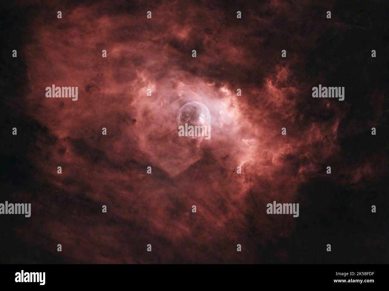 A starless version of the Bubble Nebula (NGC 7635) in the constellation ...