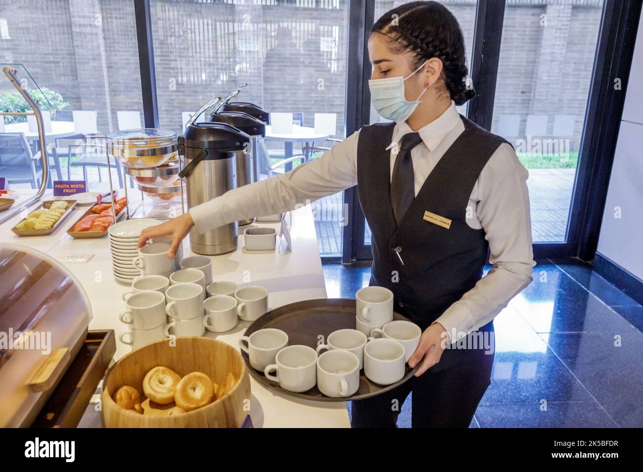 Interior inside self serve service buffet table bar food hi-res stock ...