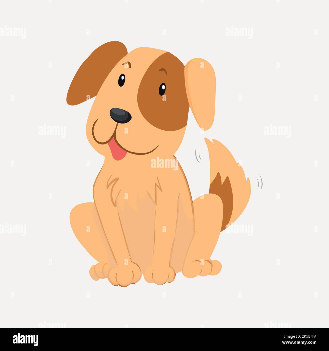 Sitting dog clipart, animal illustration vector Stock Vector Image ...