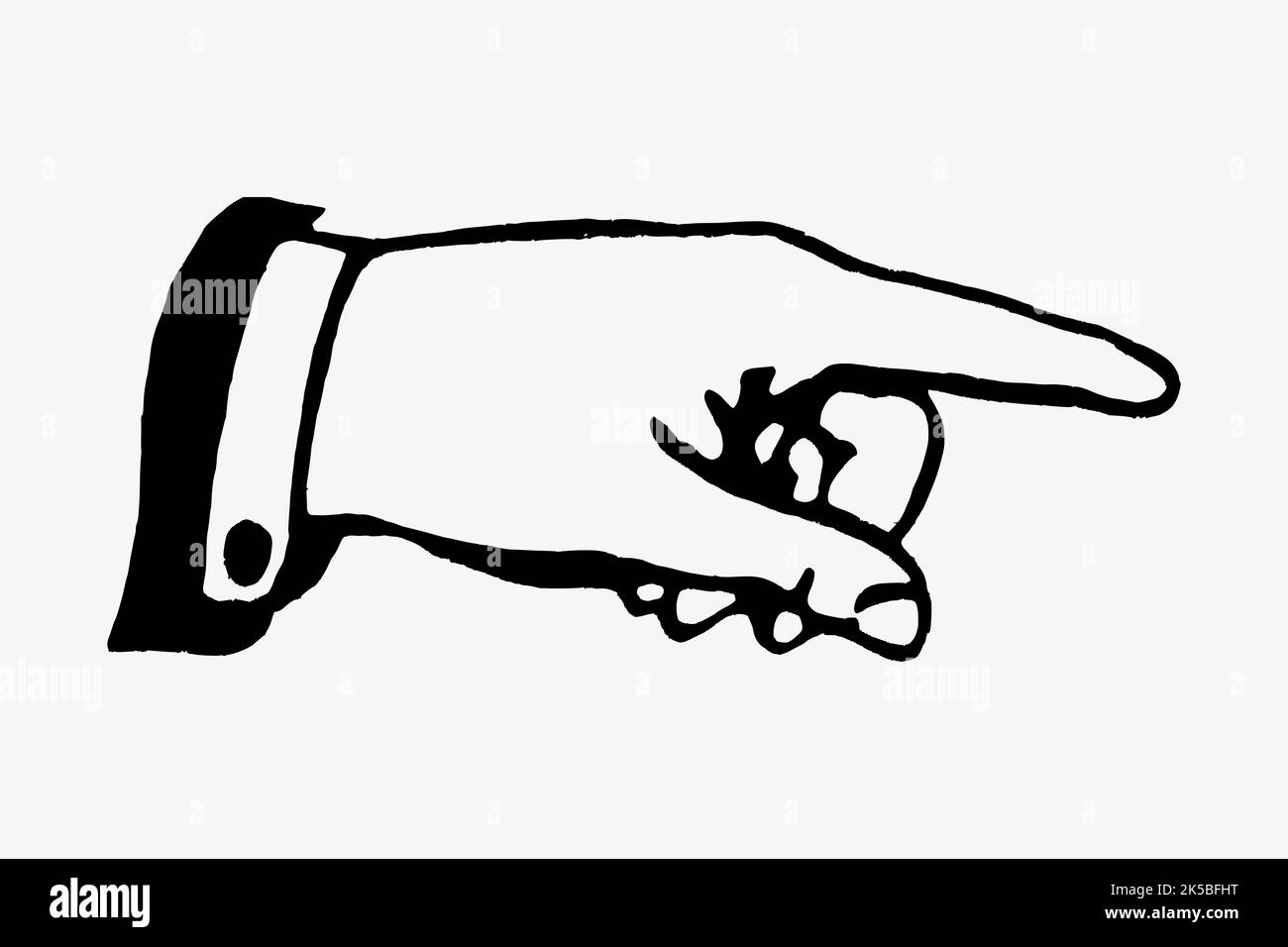 Pointing hand drawing, illustration vector Stock Vector Image & Art - Alamy